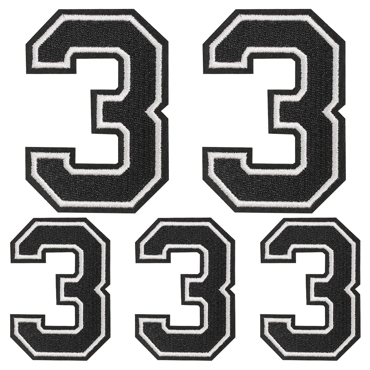 Amazon.com: Iron on Numbers Patches, 5 Pieces Full Embroidered Numbers ...