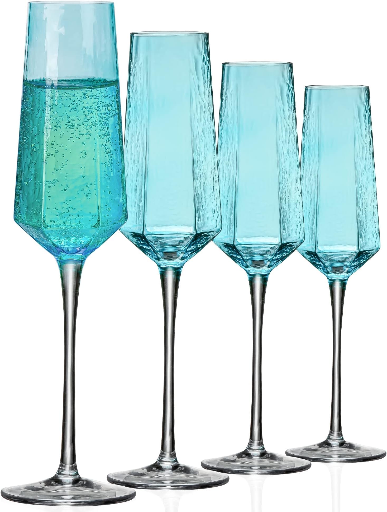 Amazon.com | Yaomiao 12 Pcs Colorful Champagne Flutes Bulk Vintage ...