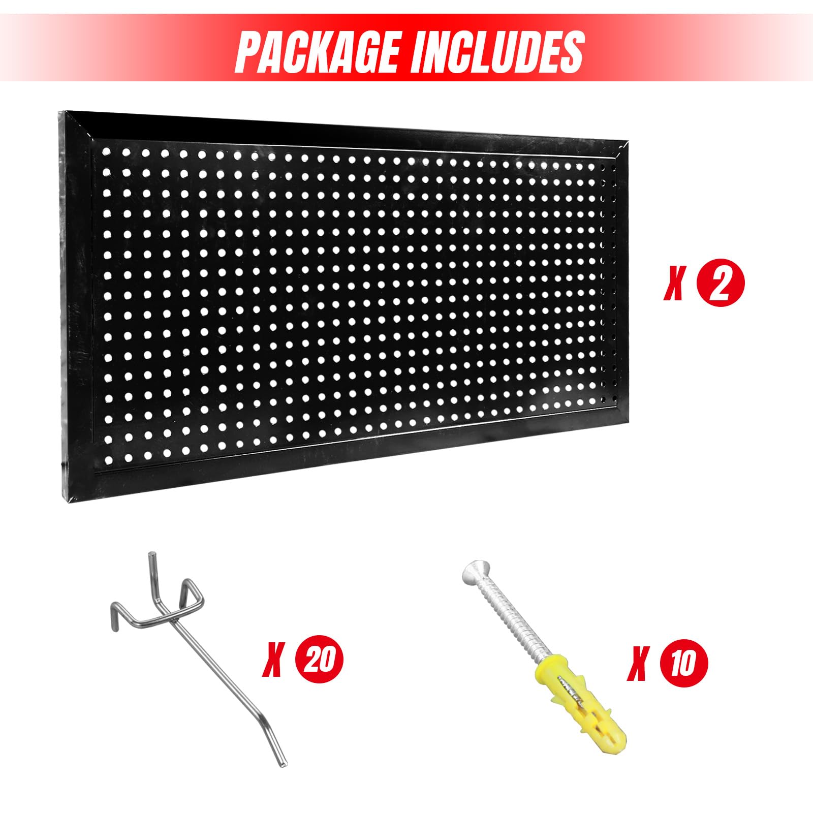 Snapklik.com : Torin 22 Piece Metal Wall Pegboard Utility Tool Storage ...