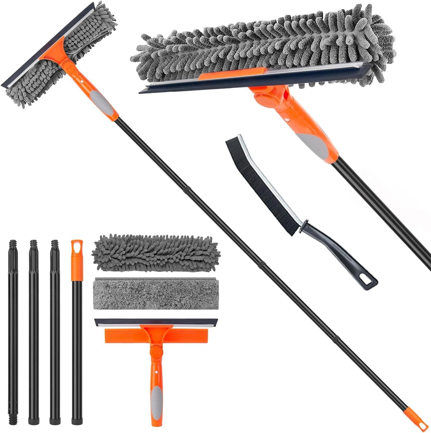 Window Cleaner Tool for Home, Long Handle 151 cm Squeegee Kit for Glass ...