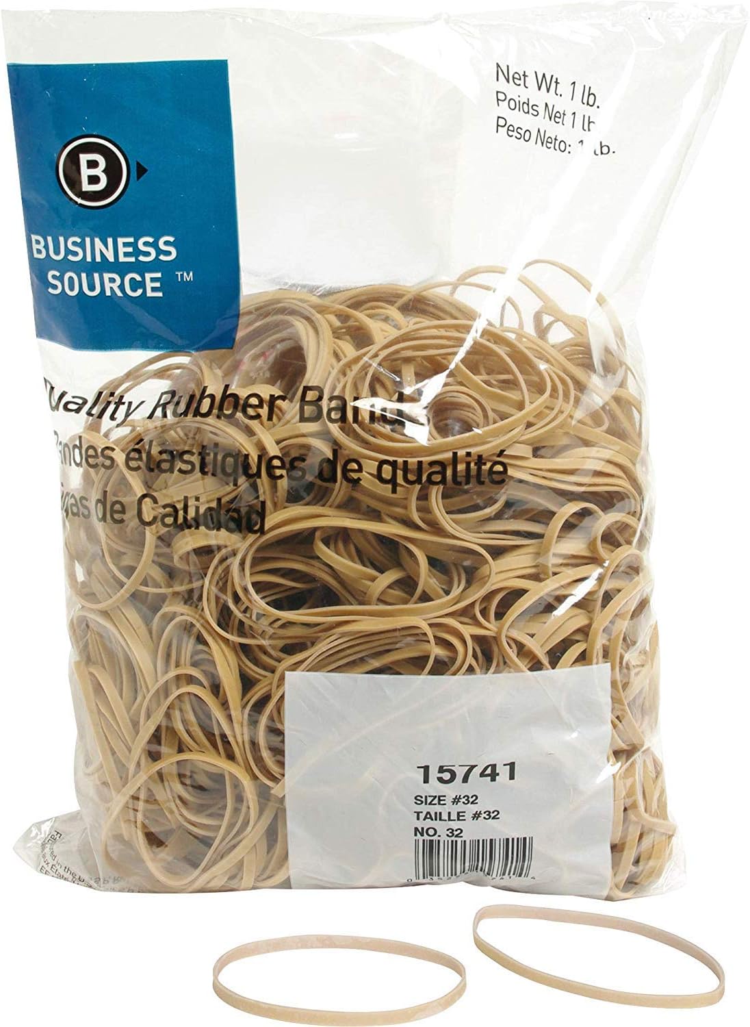 Amazon.com: Business Source Size 32 Rubber Bands - 1 lb. Bag (15741 ...