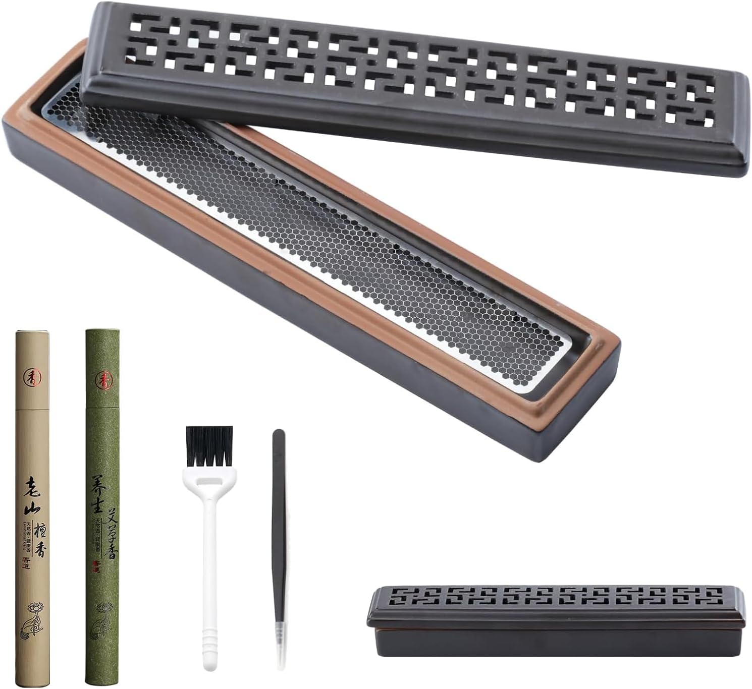 Amazon.com: Jeffbaubl 2pcs Premium Incense Box, Bamboo Incense Holder ...