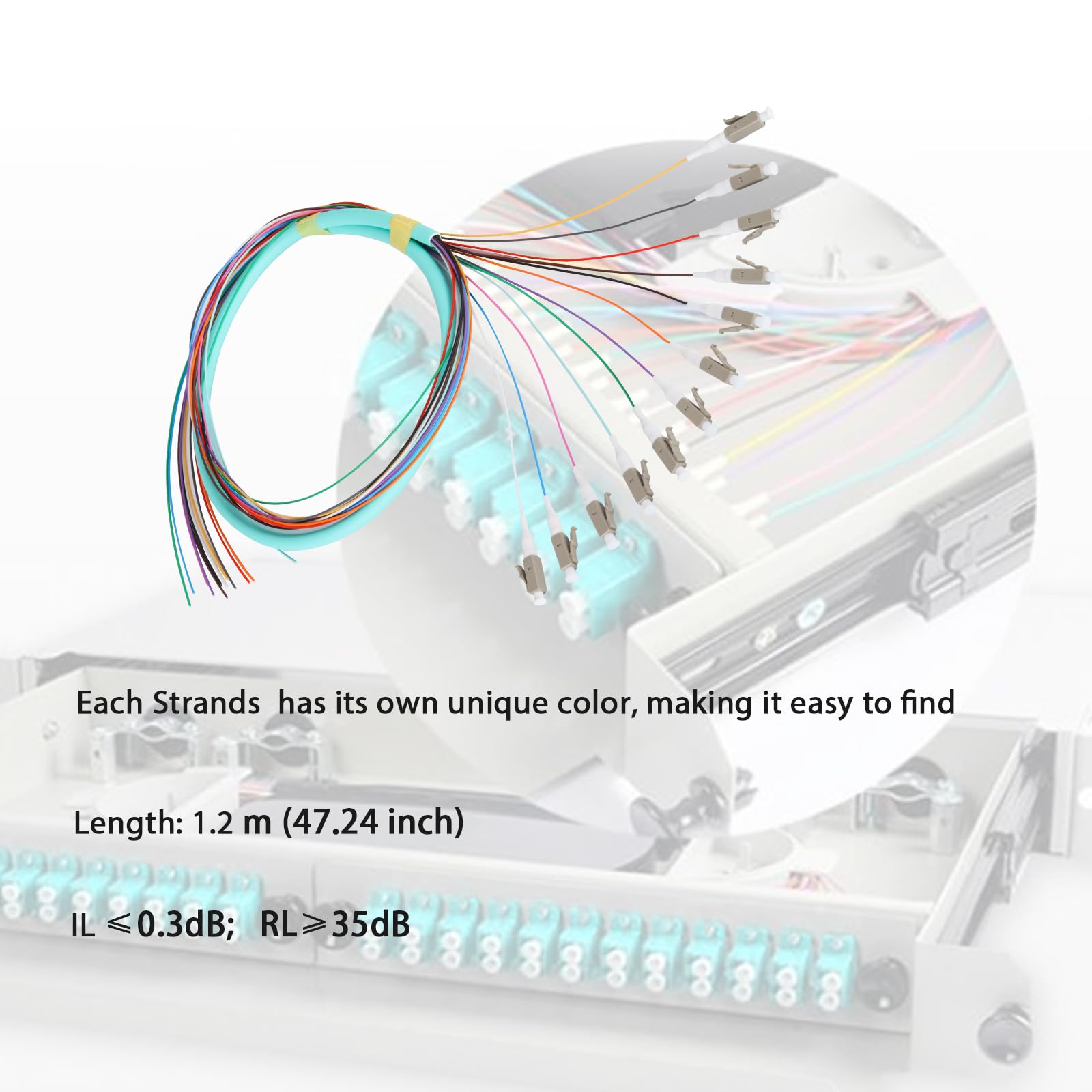 Snapklik.com : Fyboptwu - 12 Fibers LC OM3 Multimode