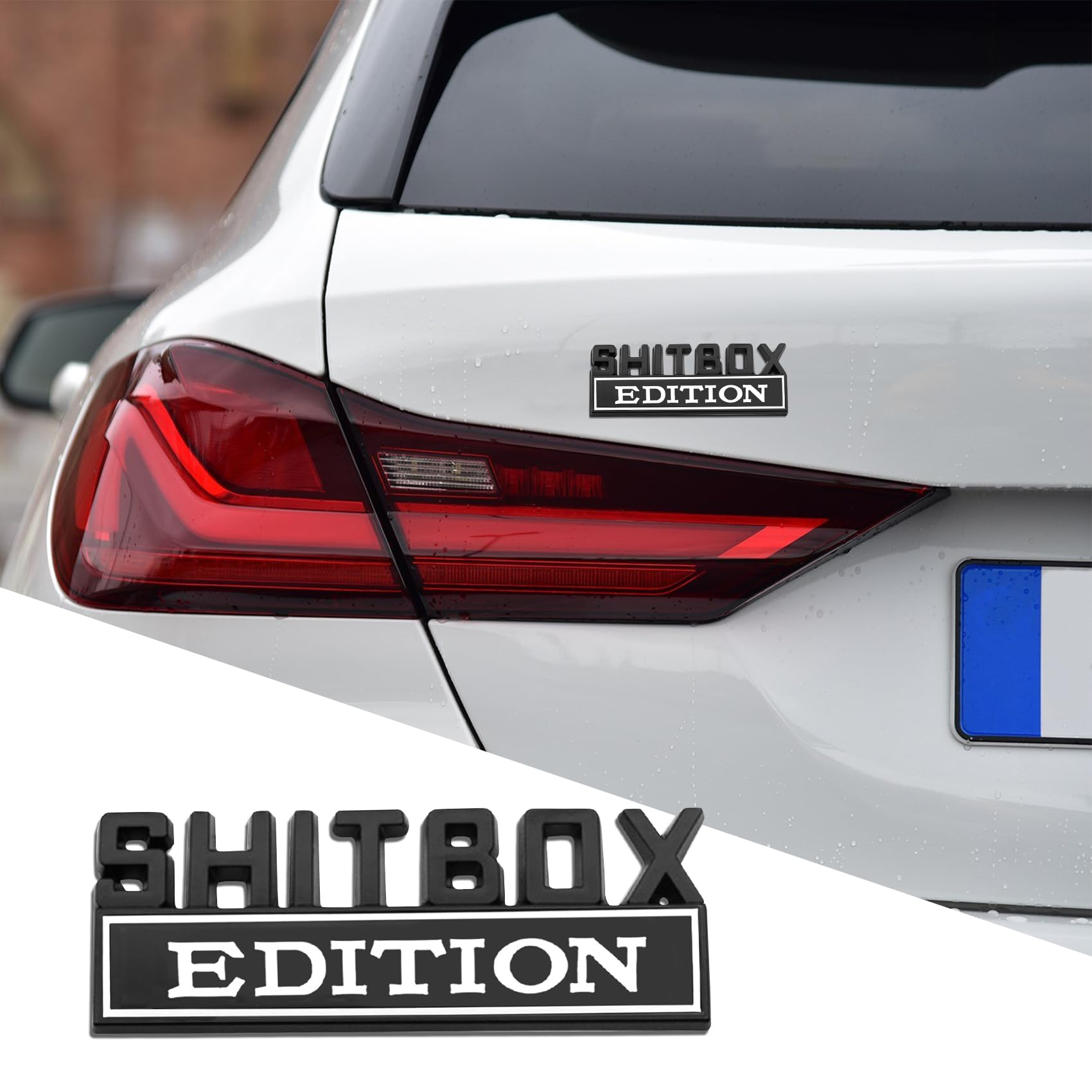 Snapklik.com : Shit Box Edition Emblem, Car Exterior Emblems Badge 3D ...