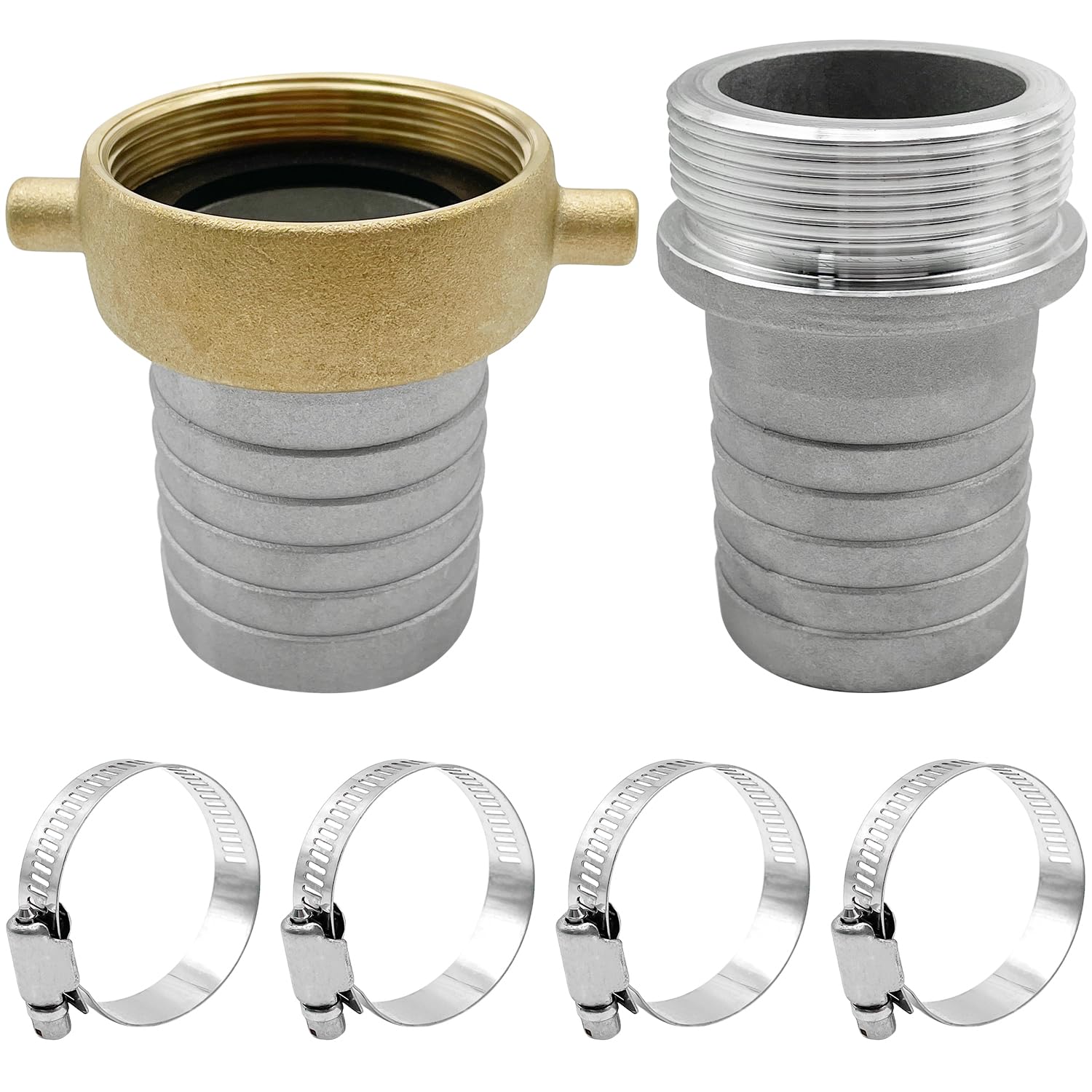 Snapklik.com : BITOTU 1.5 Inch Aluminum Pin Lug Hose Shank Fitting Set ...
