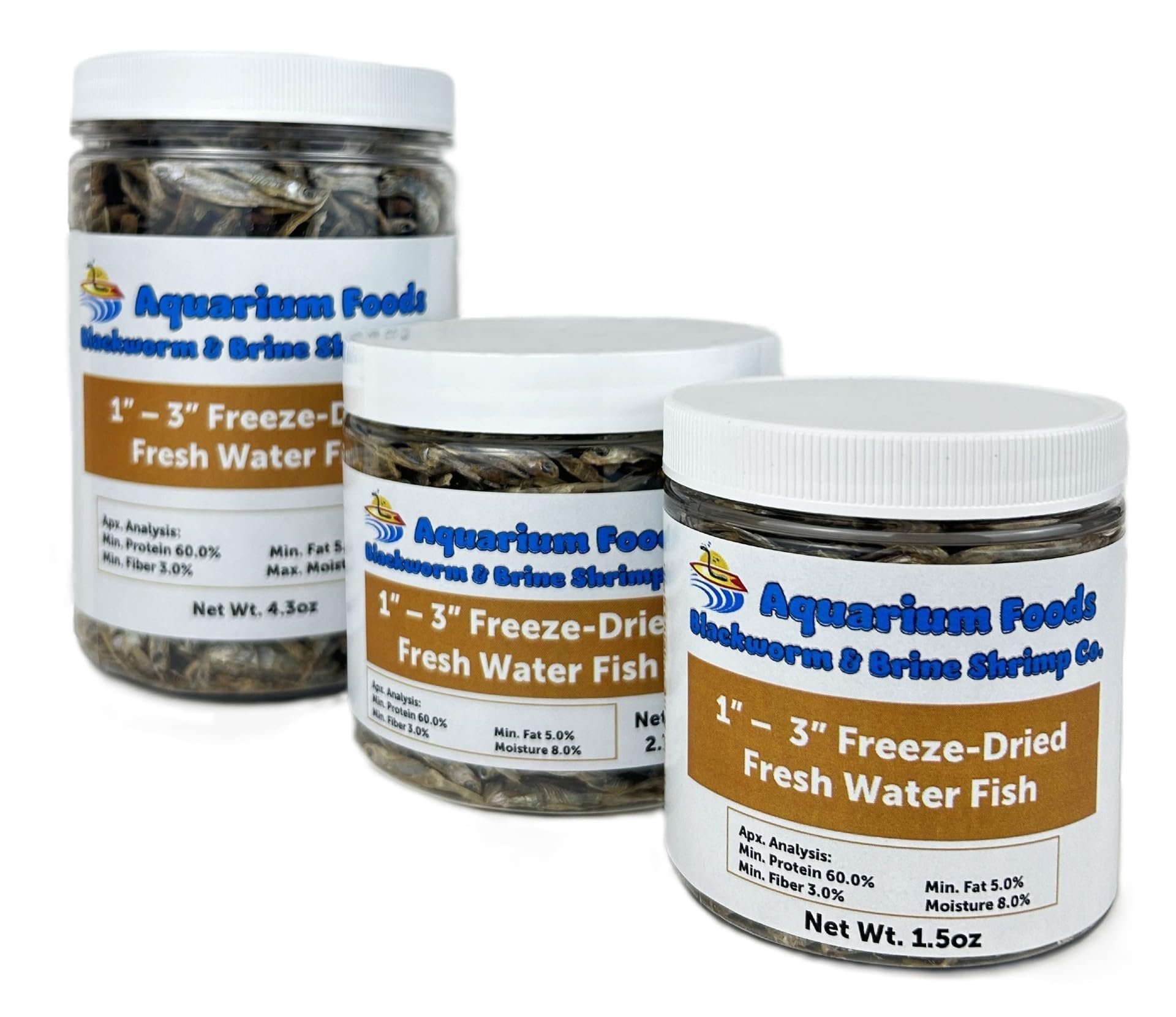 Amazon.com : Aquatic Foods Inc. Freeze Dried 1"- 3" Fresh Water Fish ...
