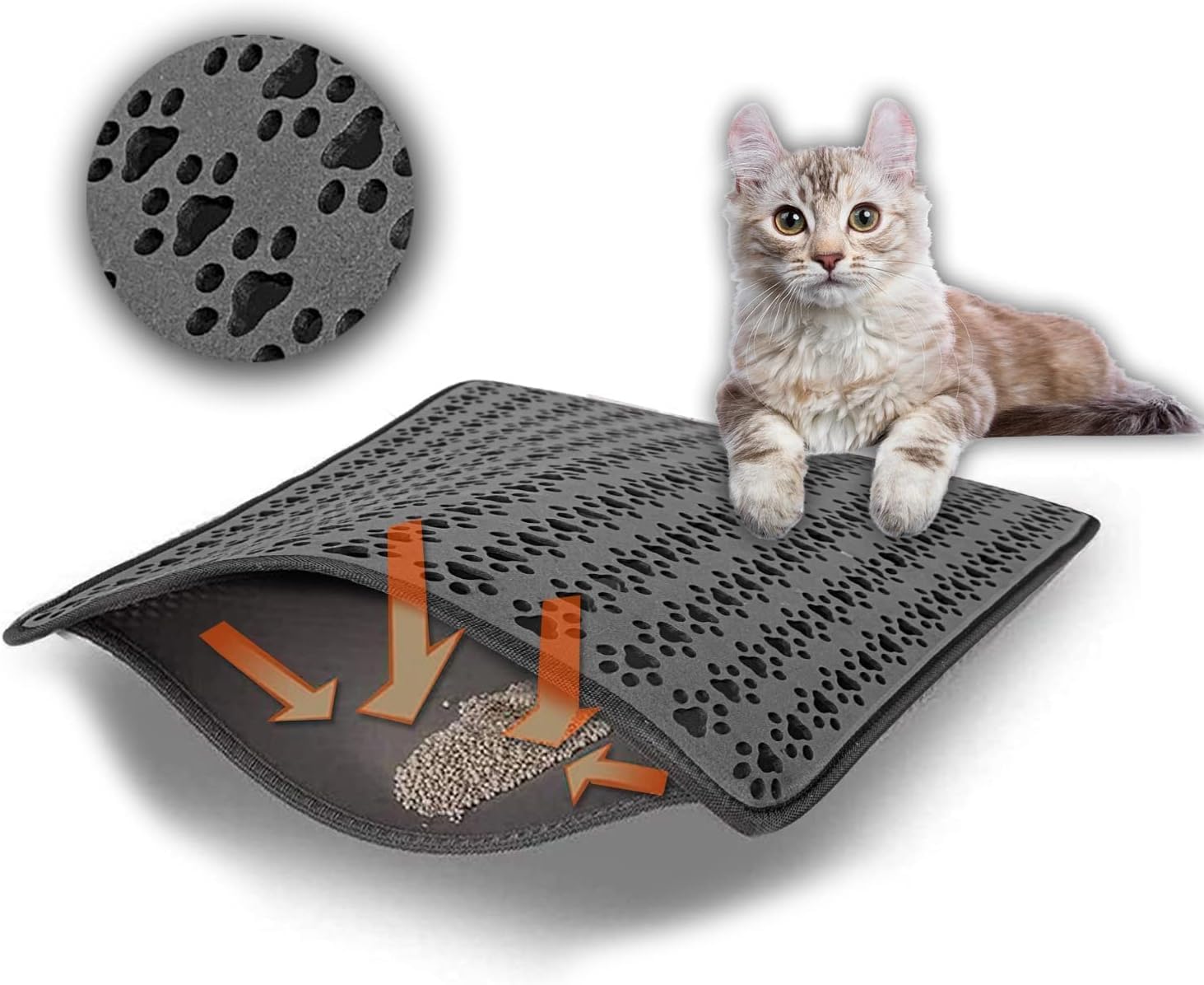 Amazon.com: VT-Cat Litter Mat Litter Trapping Mat, Kitty Litter Mat ...