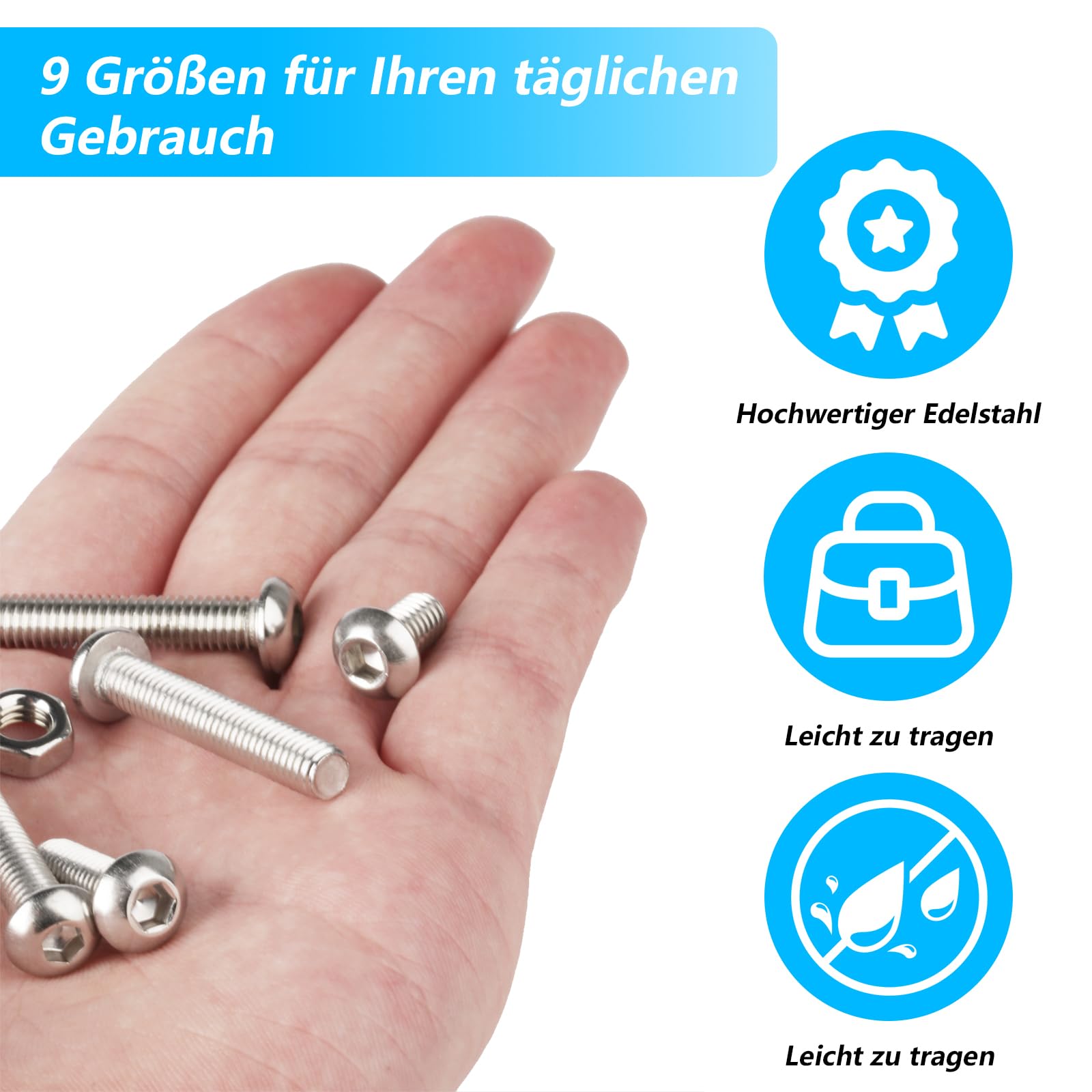 400 Pcs M4 Bolts Set, Hex Socket Button Head Cap Screws Bolts and Nuts ...