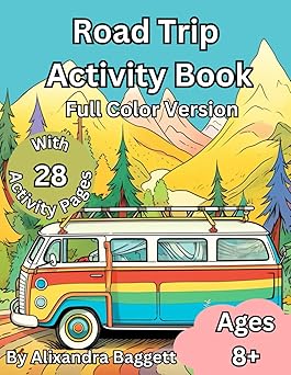Road Trip Activity Book: Fun Travel Games for Kids on the Go - Mazes ...