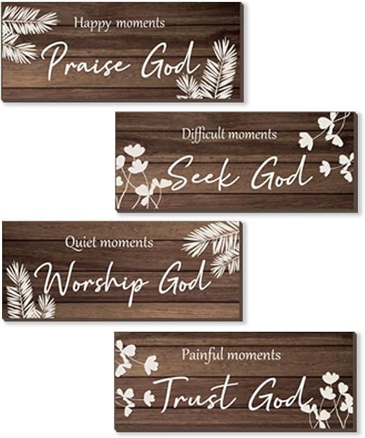Amazon.com: ONIZHITY 4 Pieces Brown Bathroom Decor Farmhouse Bathroom ...