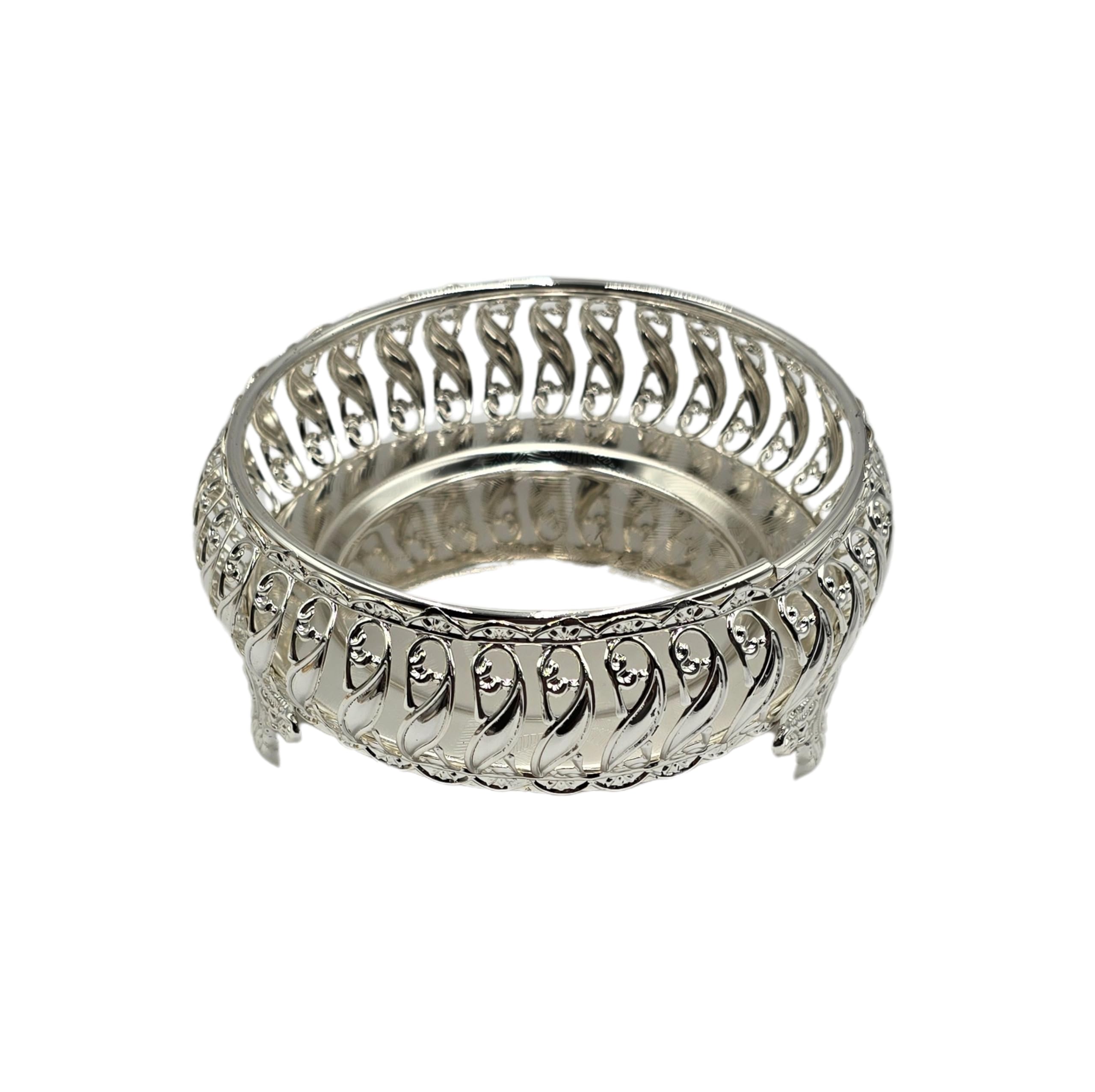 Amazon.com: German Silver Metal Hamper Basket Tray for Pooja ...