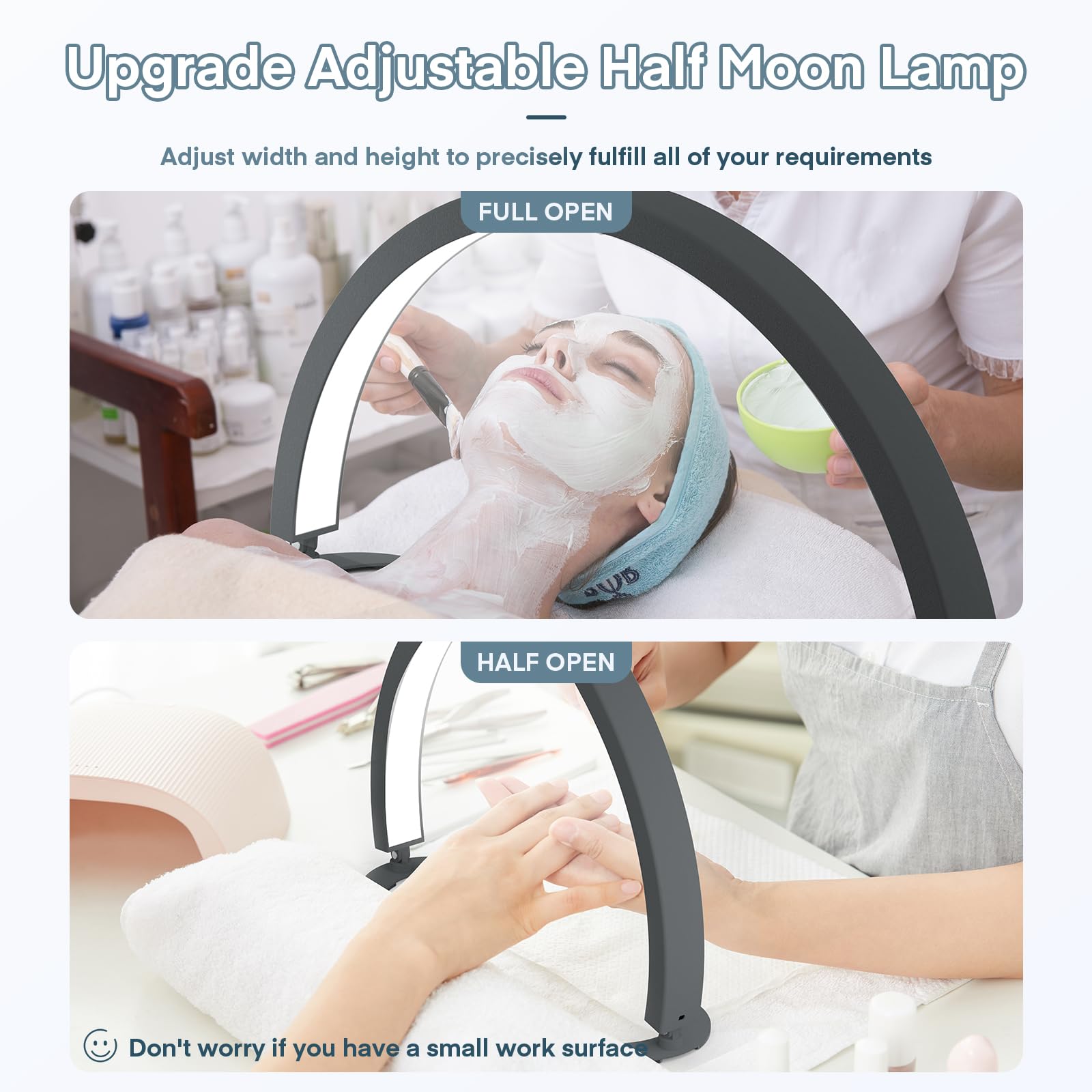 Snapklik.com : MYSWEETY Half Moon Light For Nail Desk, 29 Foldable Led ...