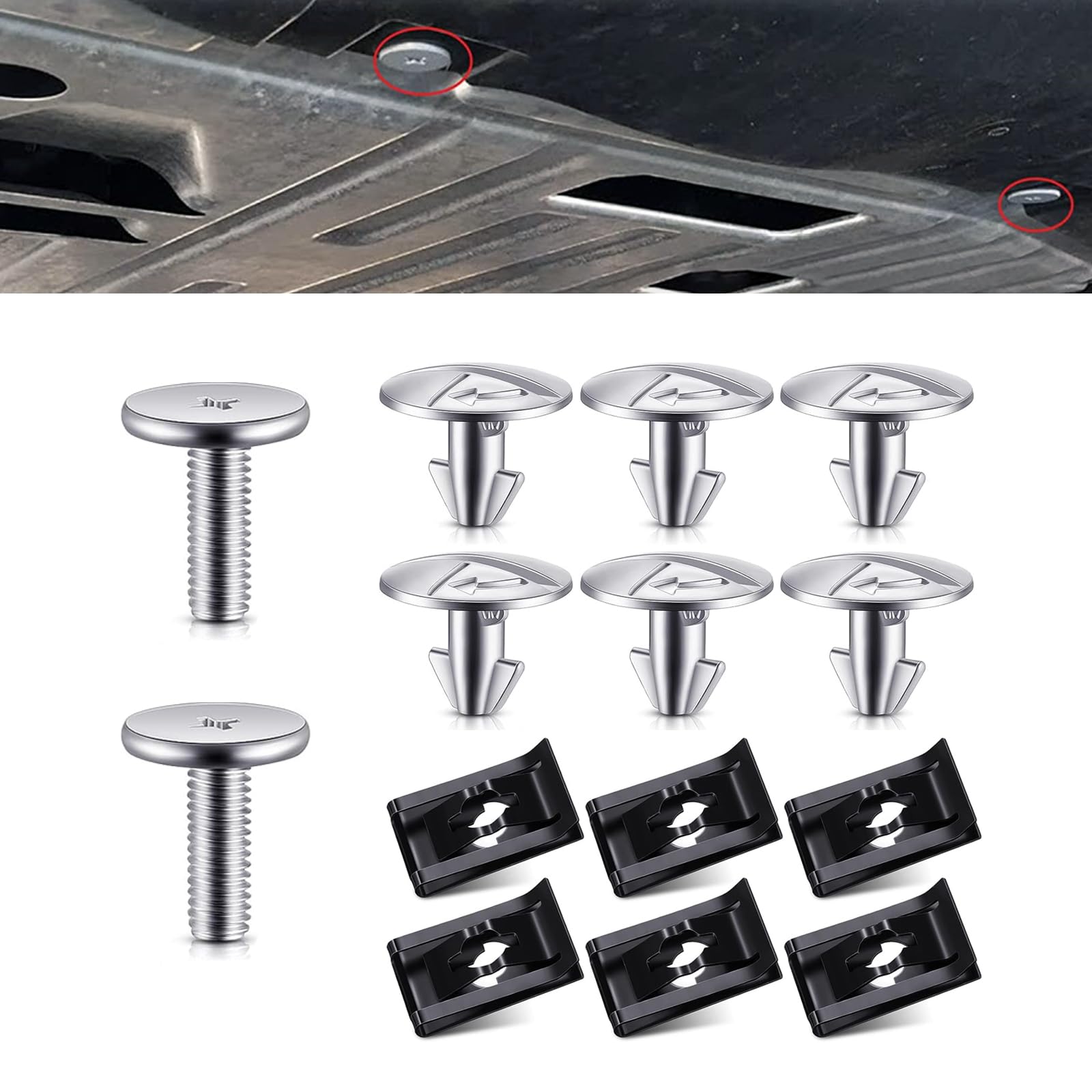 Amazon.com: ZKFAR 14 PCS Car Oil Pan Guard Gasket Pin Set, Radiator ...