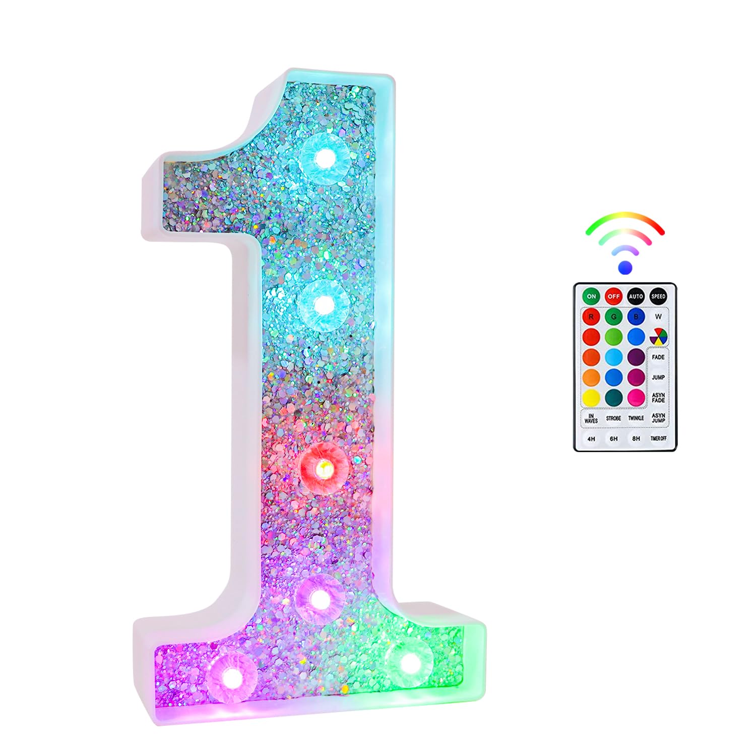 Tosakey Light Up Letters, LED Lights Sign 18 Color Changing 26 Alphabet ...