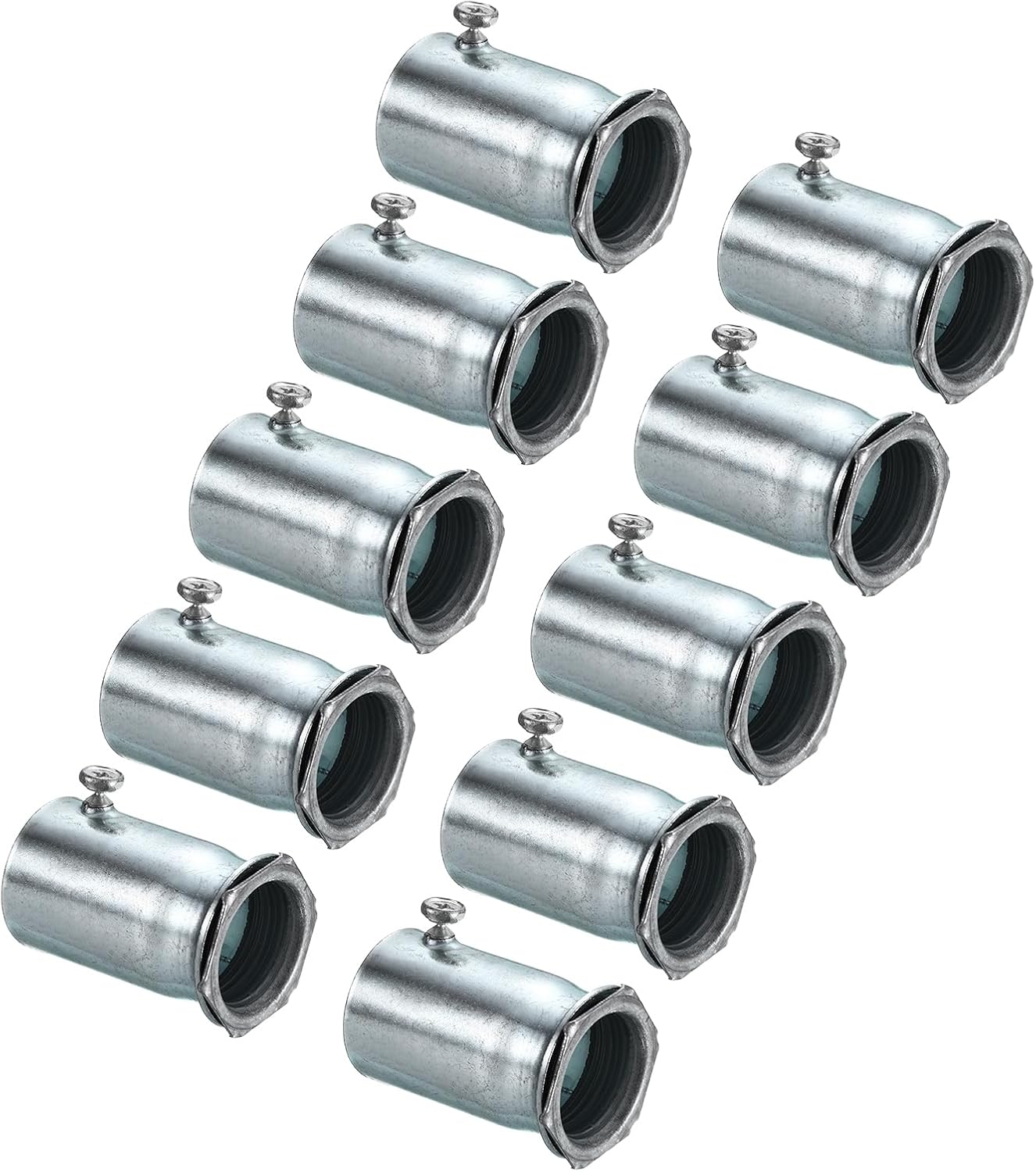 uxcell EMT Coupling, 1 inch EMT Set Screw Coupling Conduit Fittings ...