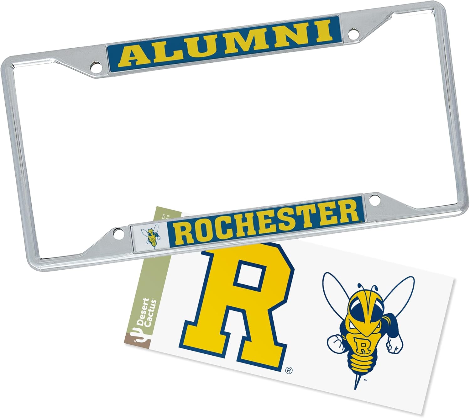 Amazon.com: Desert Cactus University of Rochester License Plate Frame ...