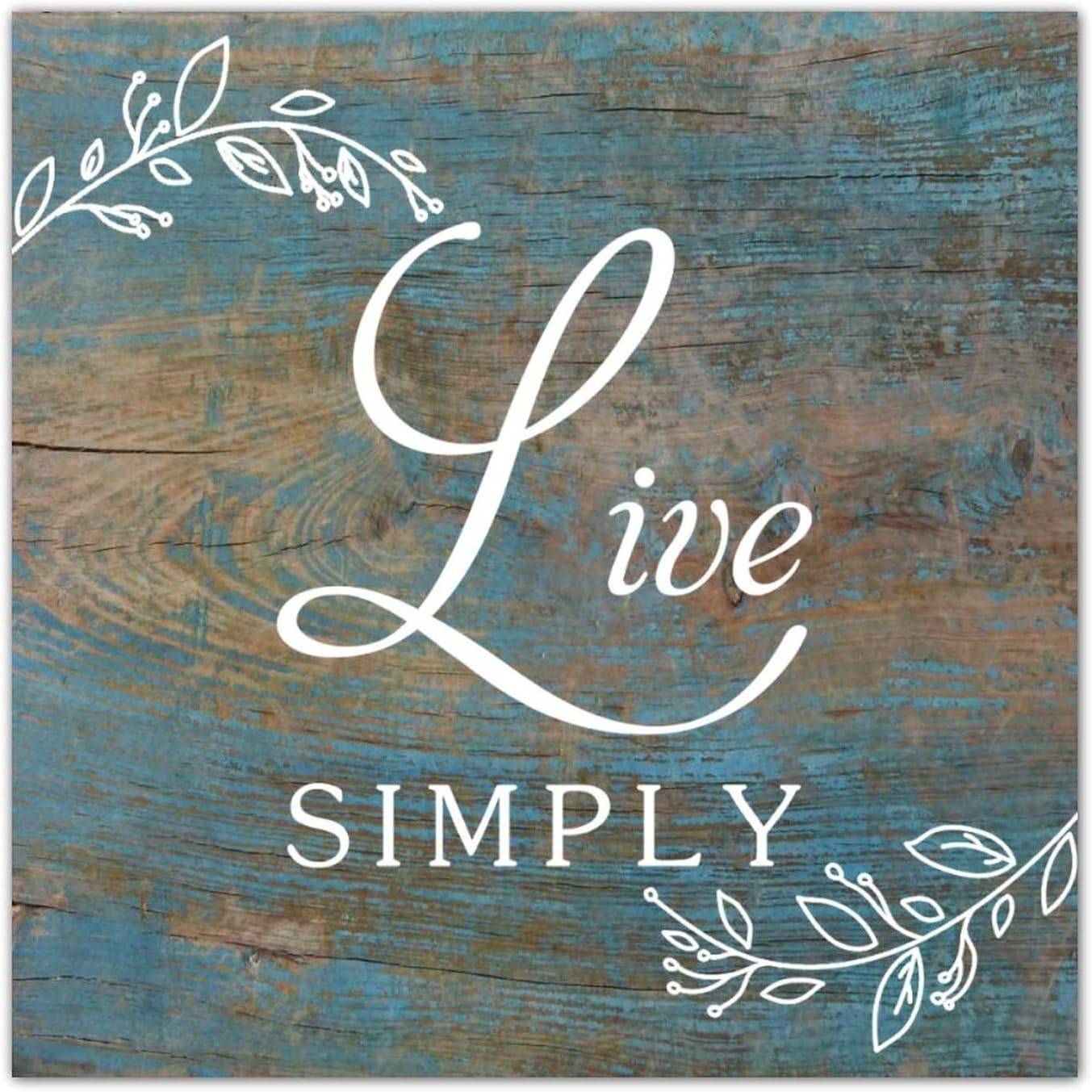 Amazon.com: Farmhouse Wooden Sign Live Simply Retro Wood Board with ...