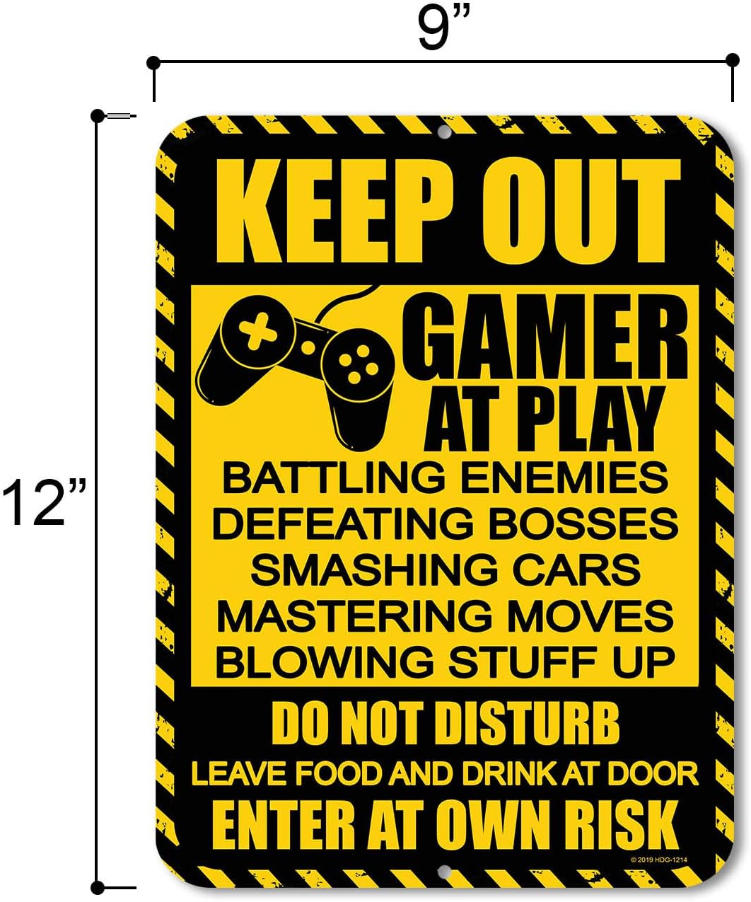 Honey Dew Gifts Gamer Decor, Keep Out Gamer at Play 9 inch by 12 inch ...