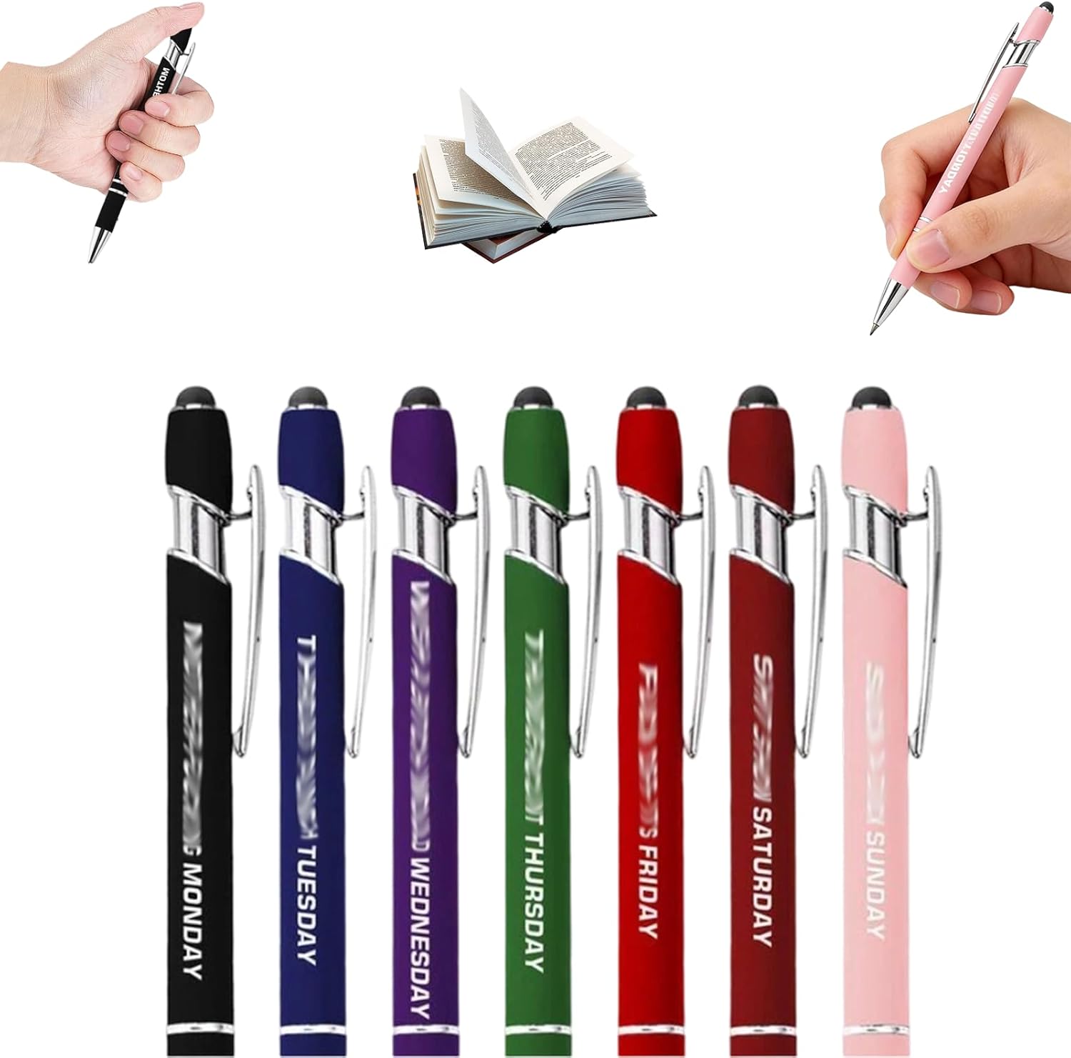 Amazon.com : UBIETY Funny Daily Quotes Pen,7 Day Metal Pen Set,Funny ...