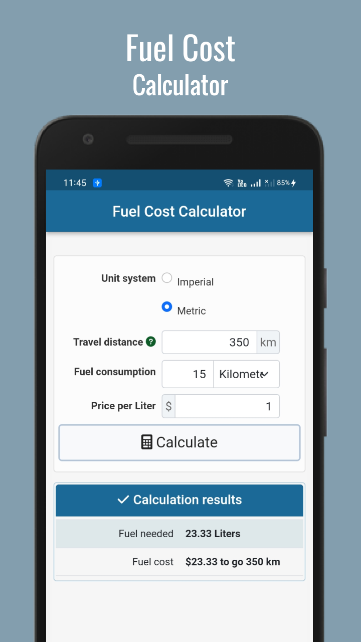 Fuel Calculator - App on Amazon Appstore
