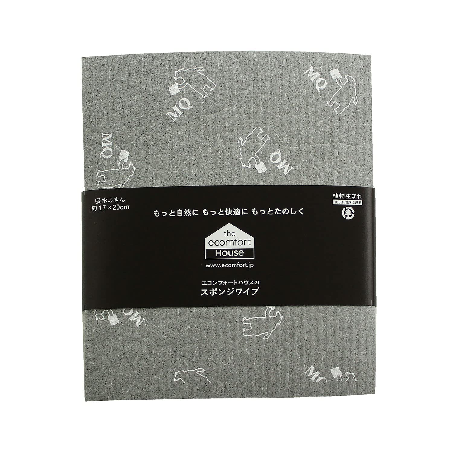 Amazon｜イーオクト(E.oct) ecomfortHouse MQスポンジワイプ 白クマGY 120g 10枚｜キッチンスポンジ オンライン通販