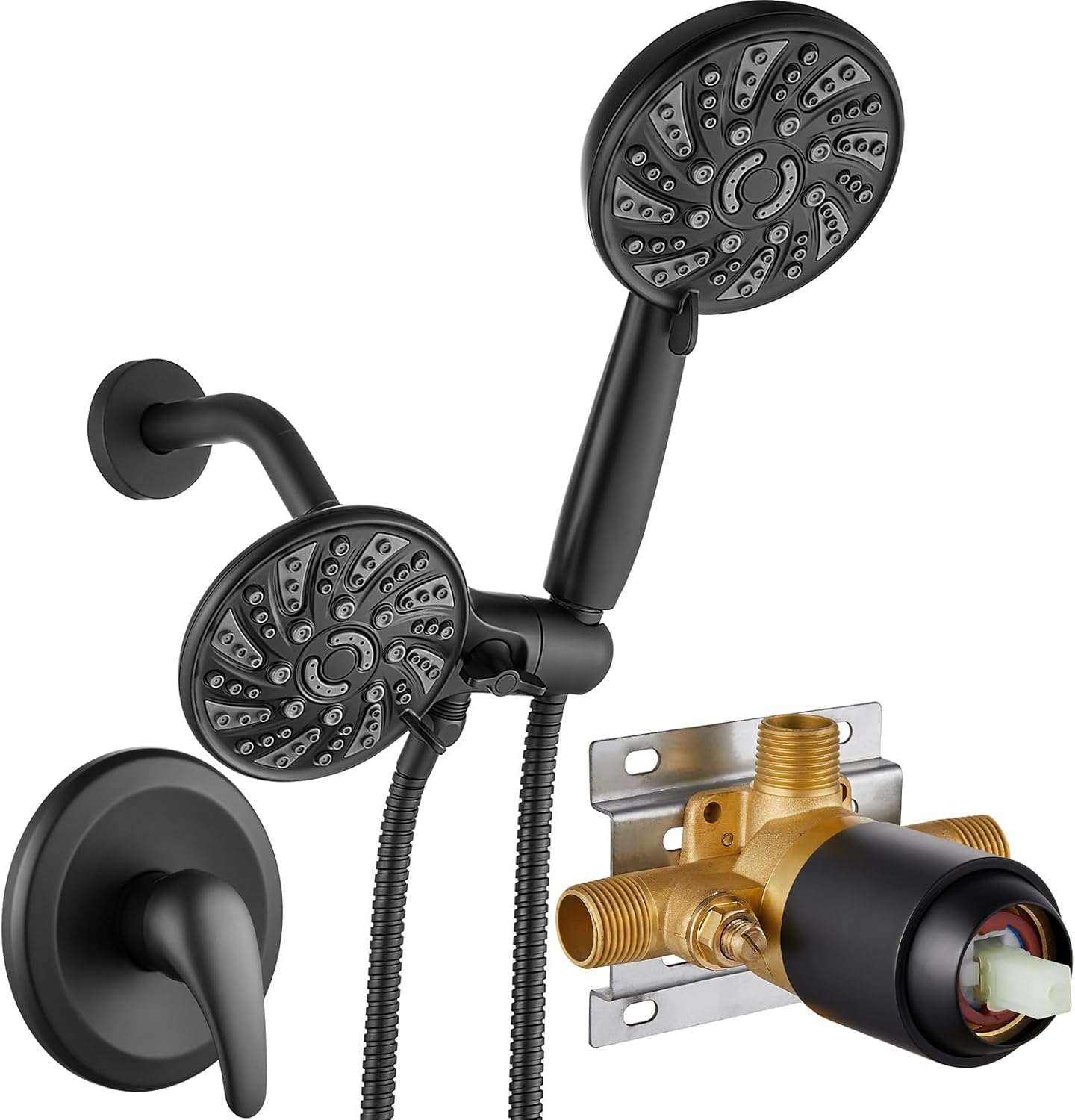 gotonovo Dual 2 in 1 Shower Head Kit High Pressure Combo System Shower ...