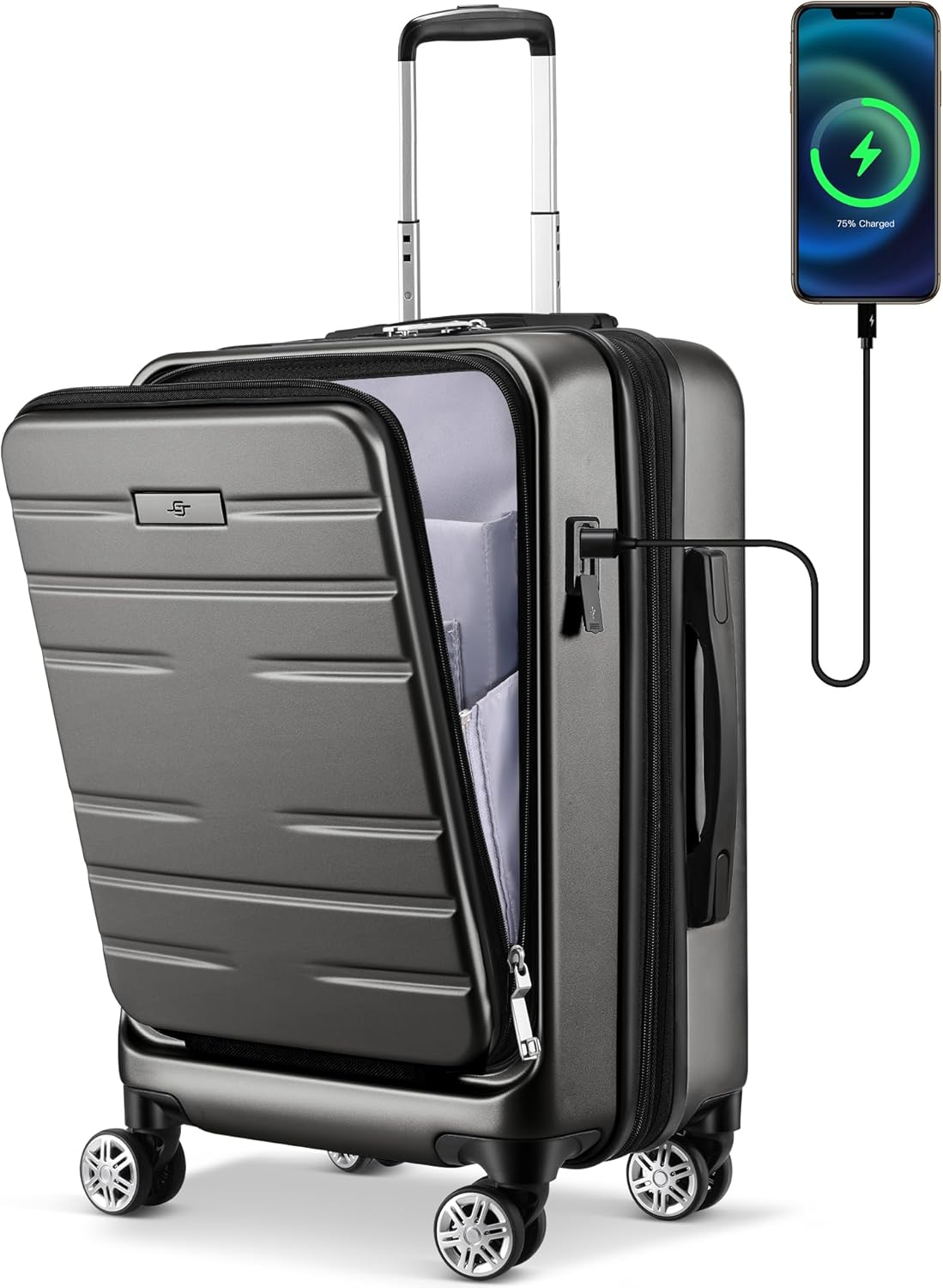 Amazon.com | Suitour Carry On Luggage Airline Approved,Expandable PC ...