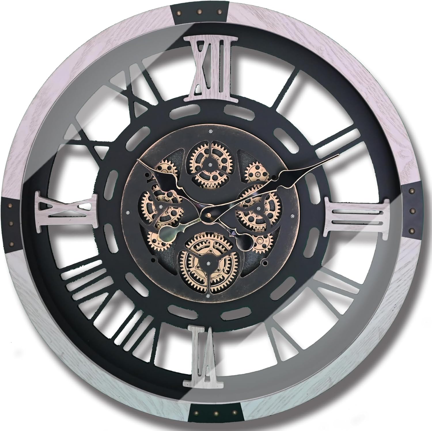 Amazon.com: TICKGEAR Original Moving Gear Large Wall Clock 21". Vintage ...