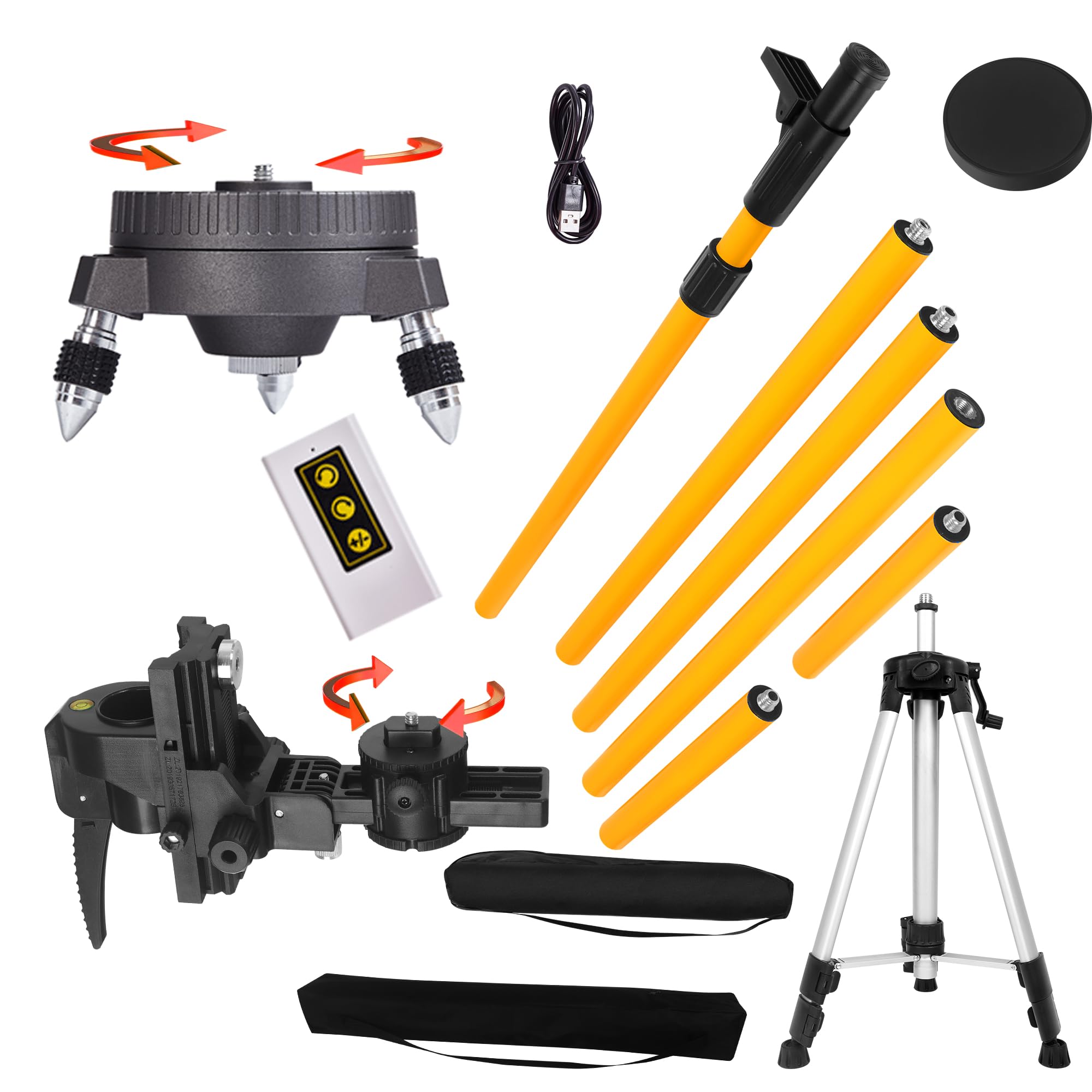 Snapklik.com : Electric Rotating Base pole,Used For Laser Level, 13.8 ...