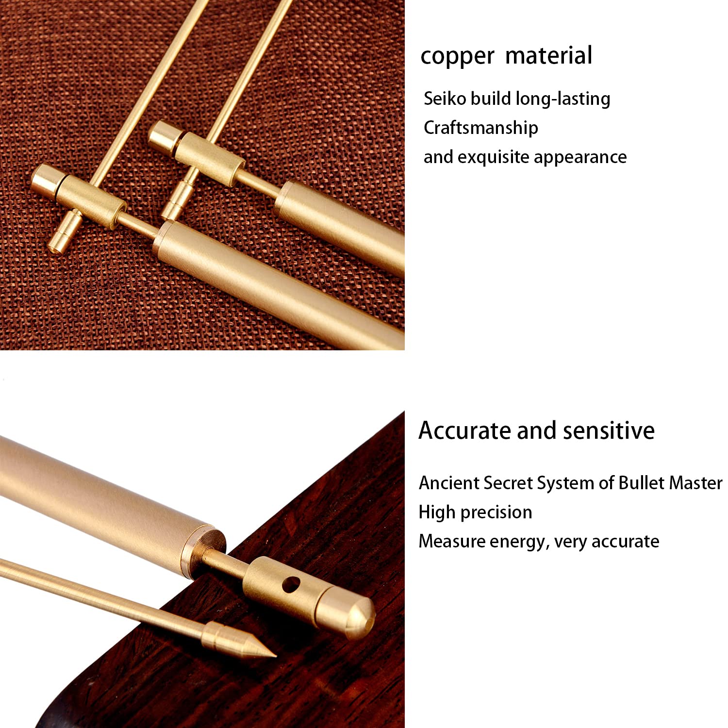 99.9% Pure Copper Dowsing Rods Kit For Ghost Hunting Biomag Copper ...