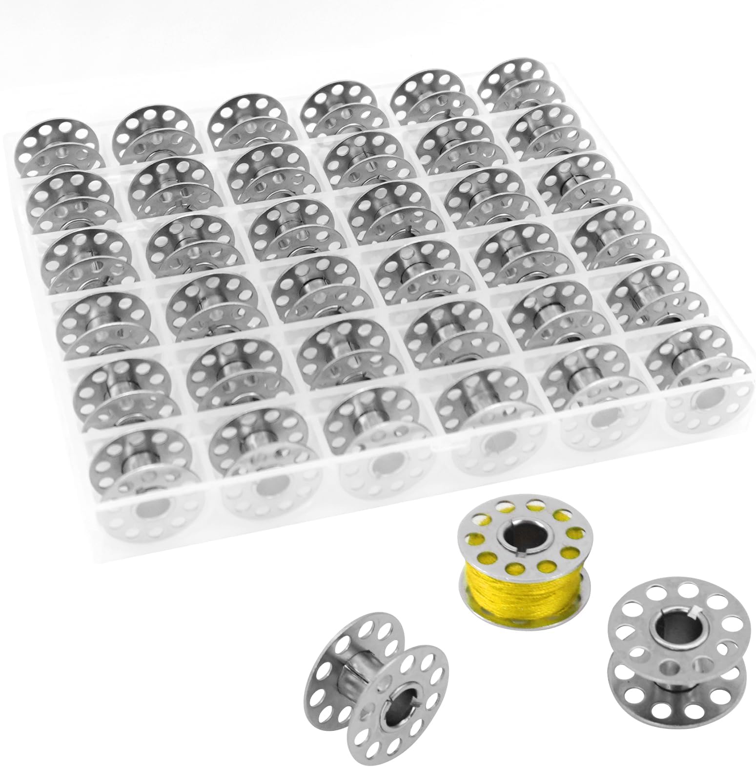 12Pcs Universal Metal Bobbins for Sewing Machine - Heavy Duty Sewing ...