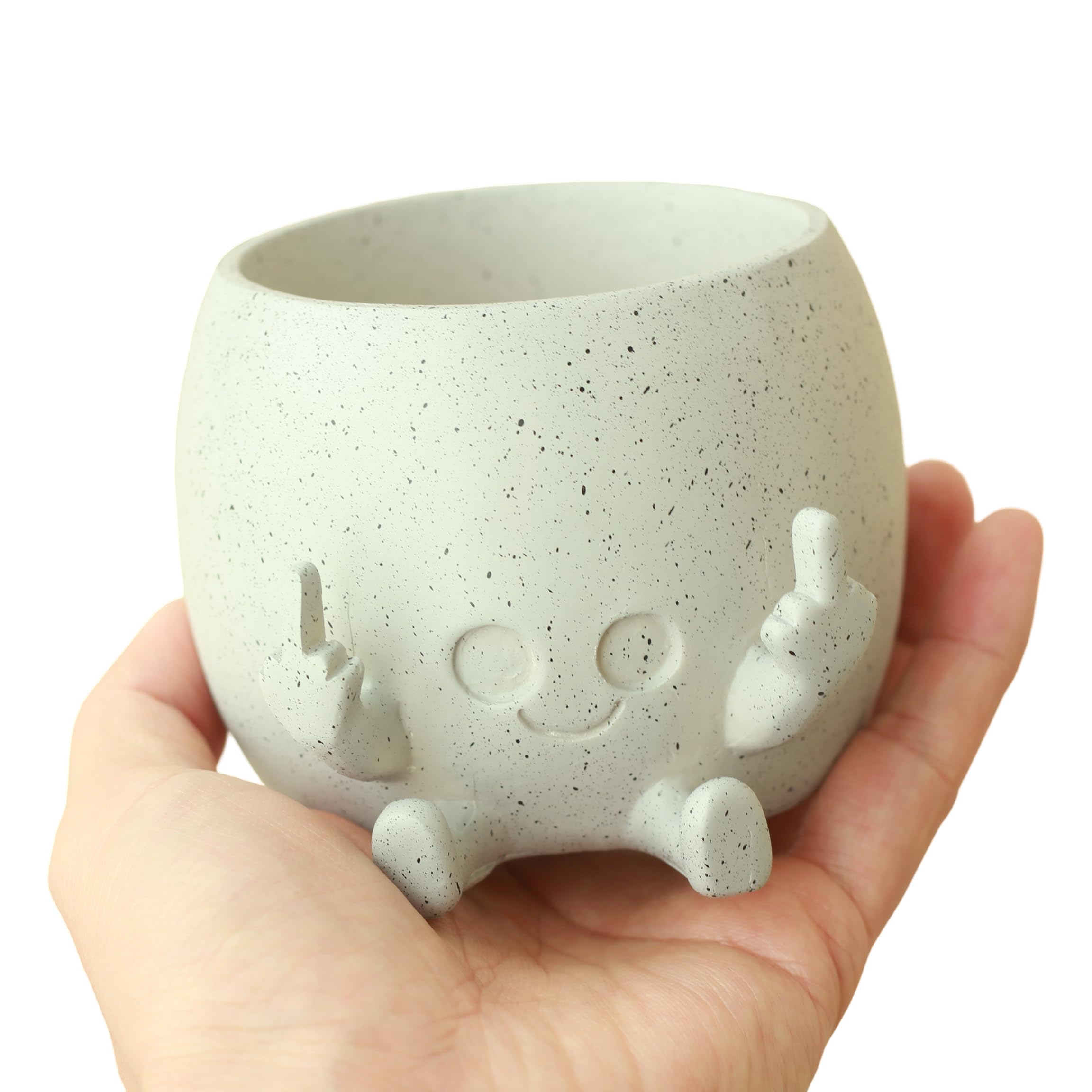 Amazon.com : Vrogadso Middle Finger Planter Pot Planters Planters for ...