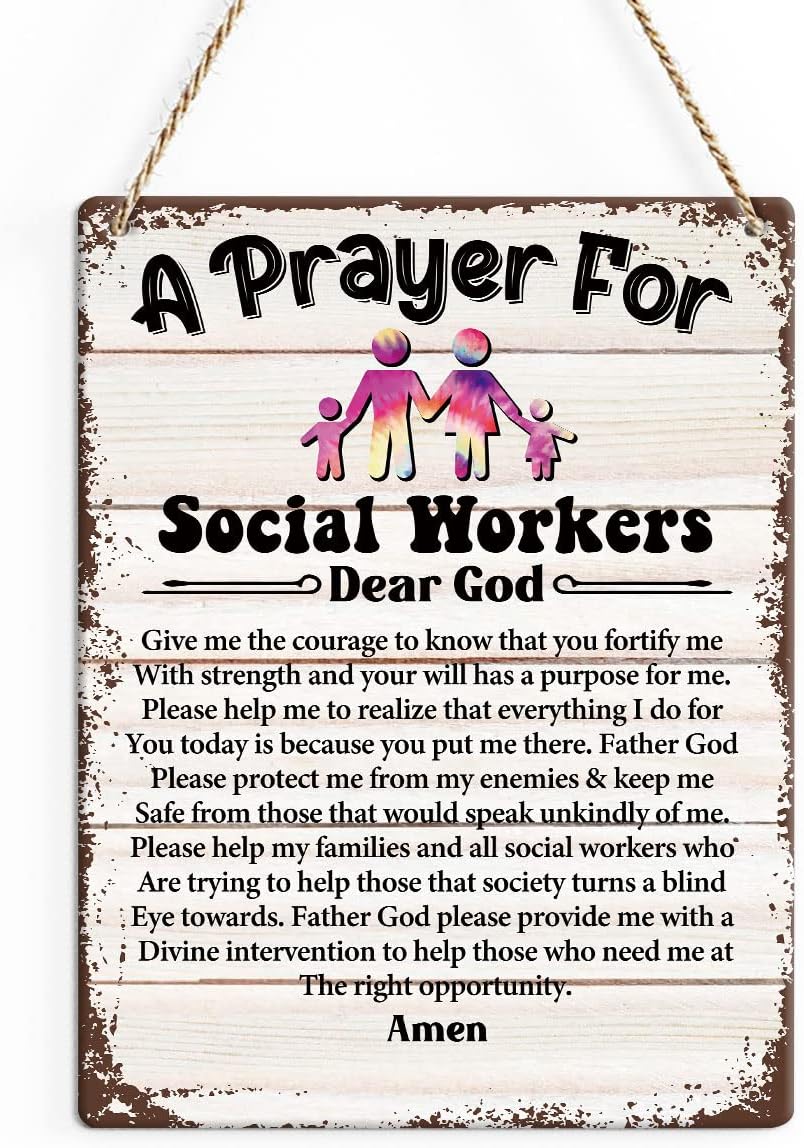 Amazon.com: Rustic Social Worker Wood Decor Sign, a Prayer for Social ...
