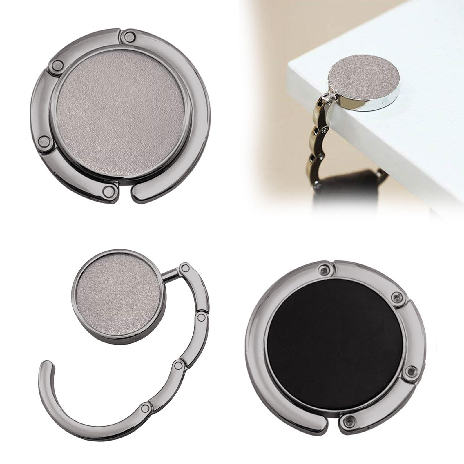 QEEROYO 2Pcs Handbag Hooks for Tables, Folding Purse Hook Hangers ...