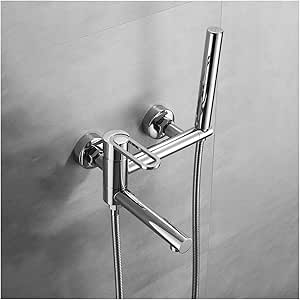 Amazon.com: Foldable Bathtub Faucet Wall Mount Tub Faucet Brass Tub ...