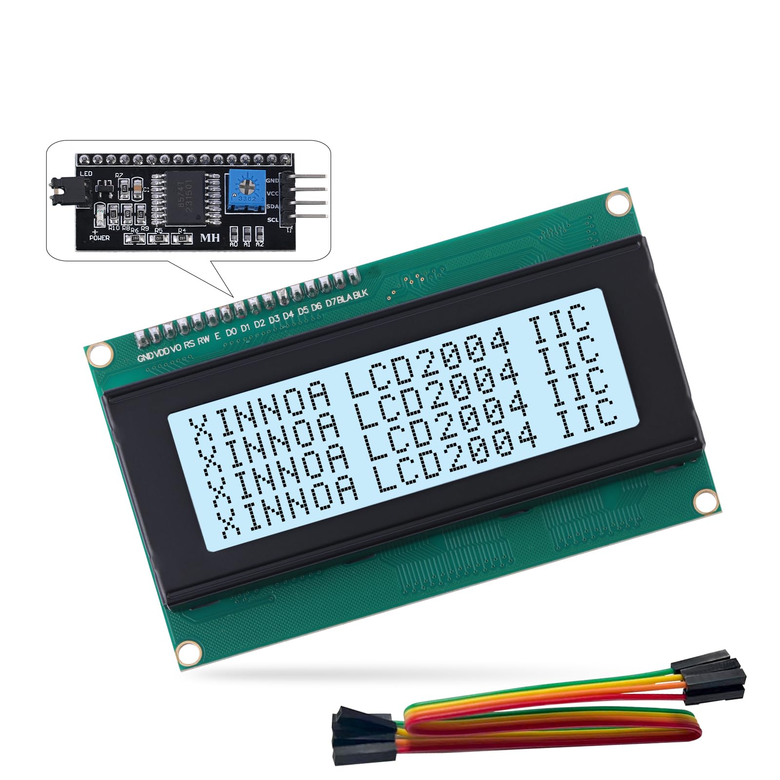 Amazon.com: 2004 LCD Display Module with IIC I2C Serial Interface ...