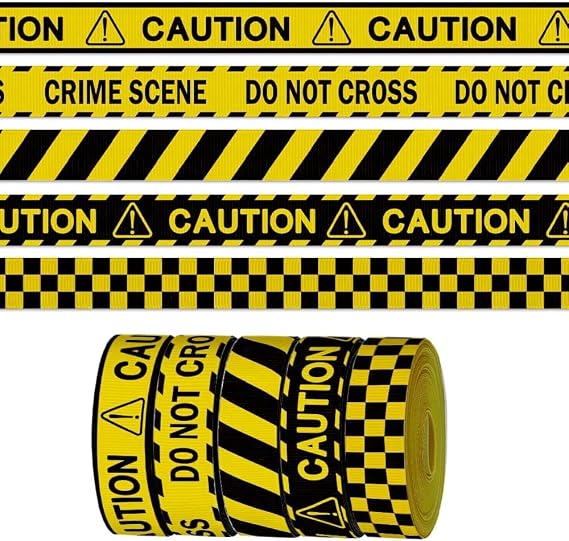 Amazon.com: CHMOART 5 Rolls × 3 Yards Caution Do Not Cross Ribbon for ...