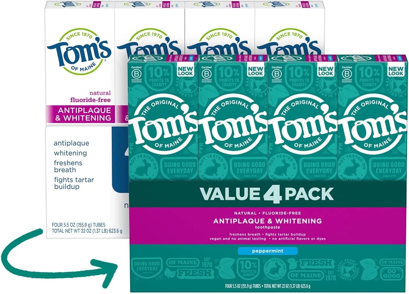 Amazon.com : Tom's of Maine Natural Fluoride-Free SLS-Free Botanically ...