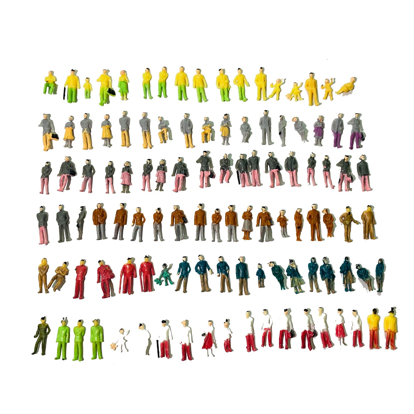 Amazon.com: 1:100 HO Scale Models People Set, Xafissy 200PCS Tiny ...