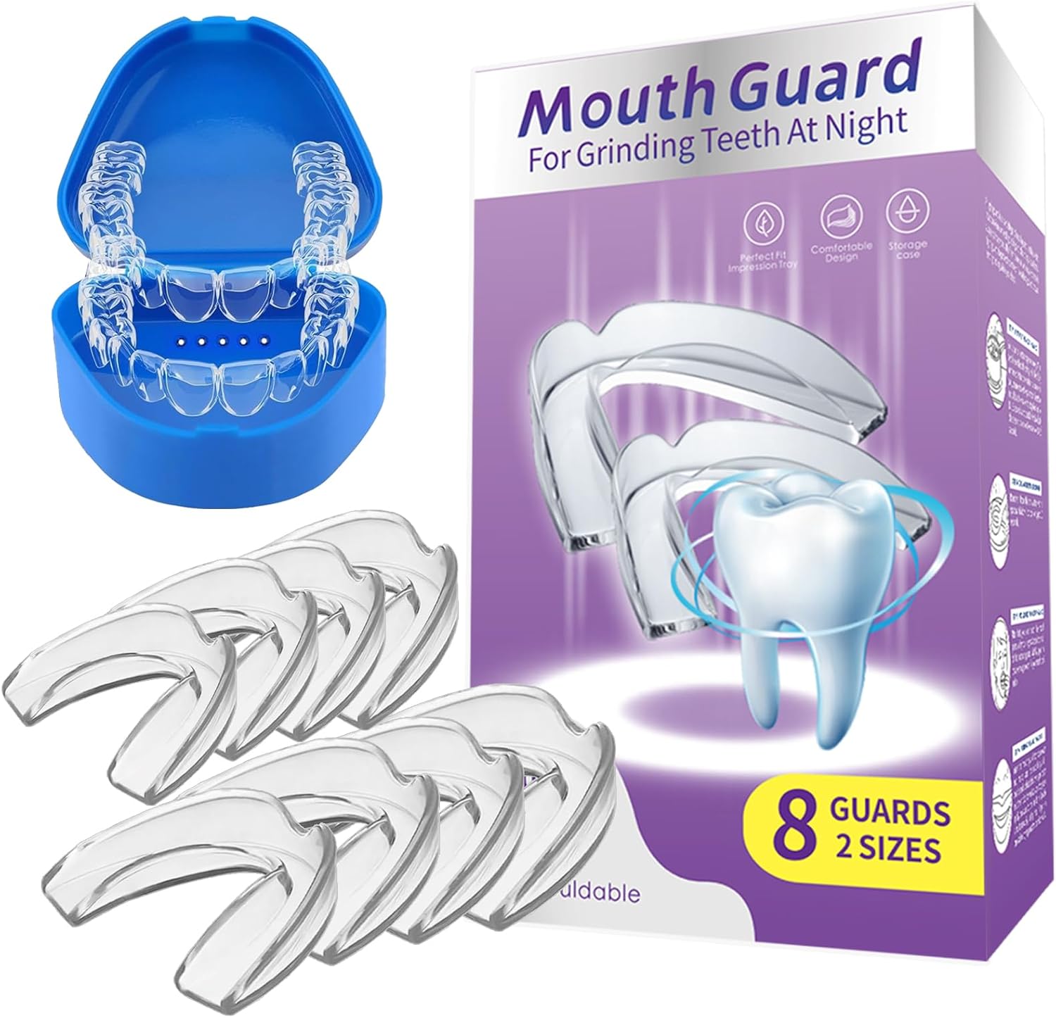 Amazon.com : Mouth Guard for Grinding Teeth at Night,8 Pack Night ...