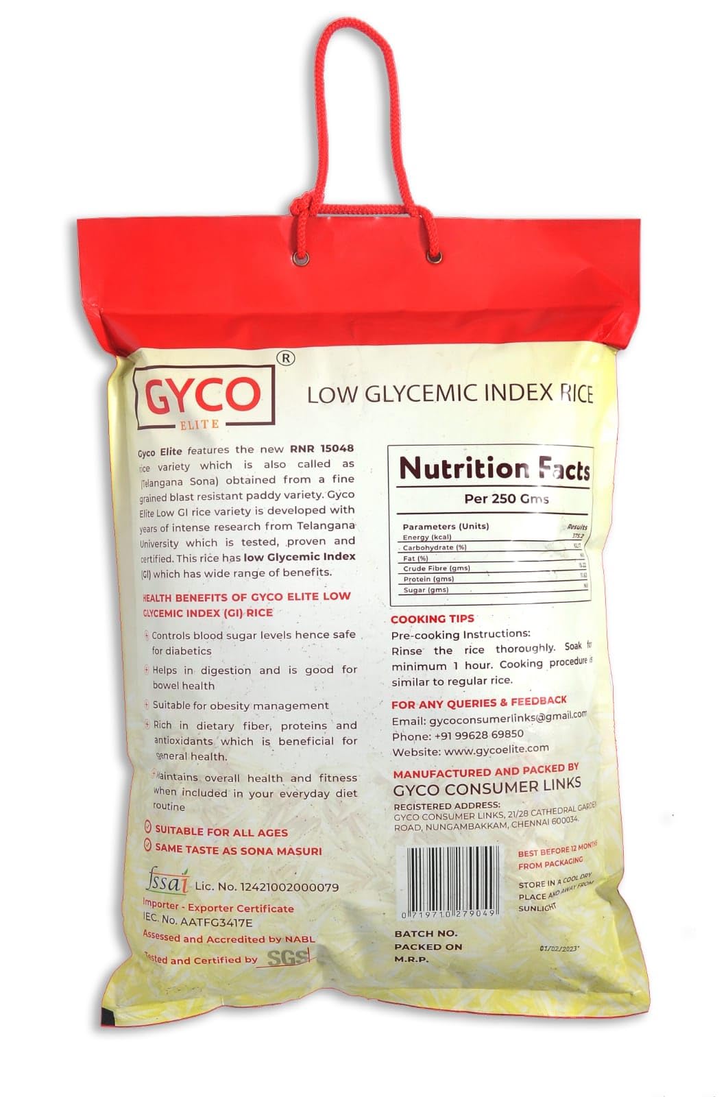GYCO ELITE Hand Pound White Rice | Low Glycemic Index (GI) Rice ...