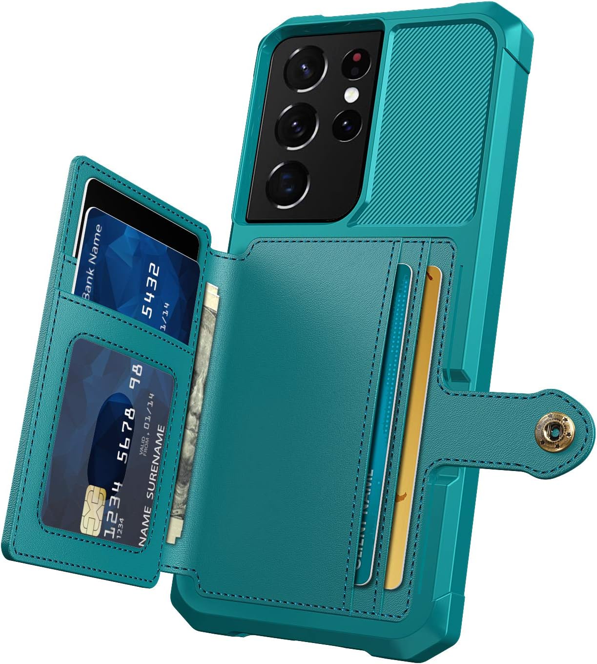 Amazon.com: WEFOR Case for Samsung Galaxy A54 5G - Wallet Case with PU ...
