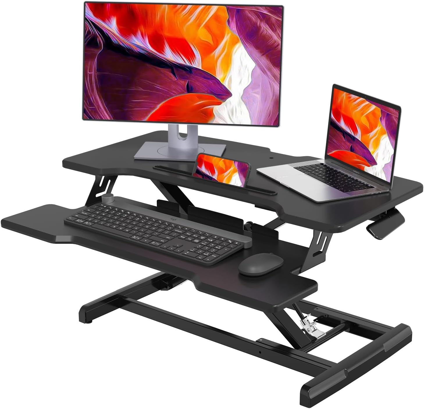 Amazon.com: TechOrbits Standing Desk Converter - 32 Inch Adjustable Sit ...