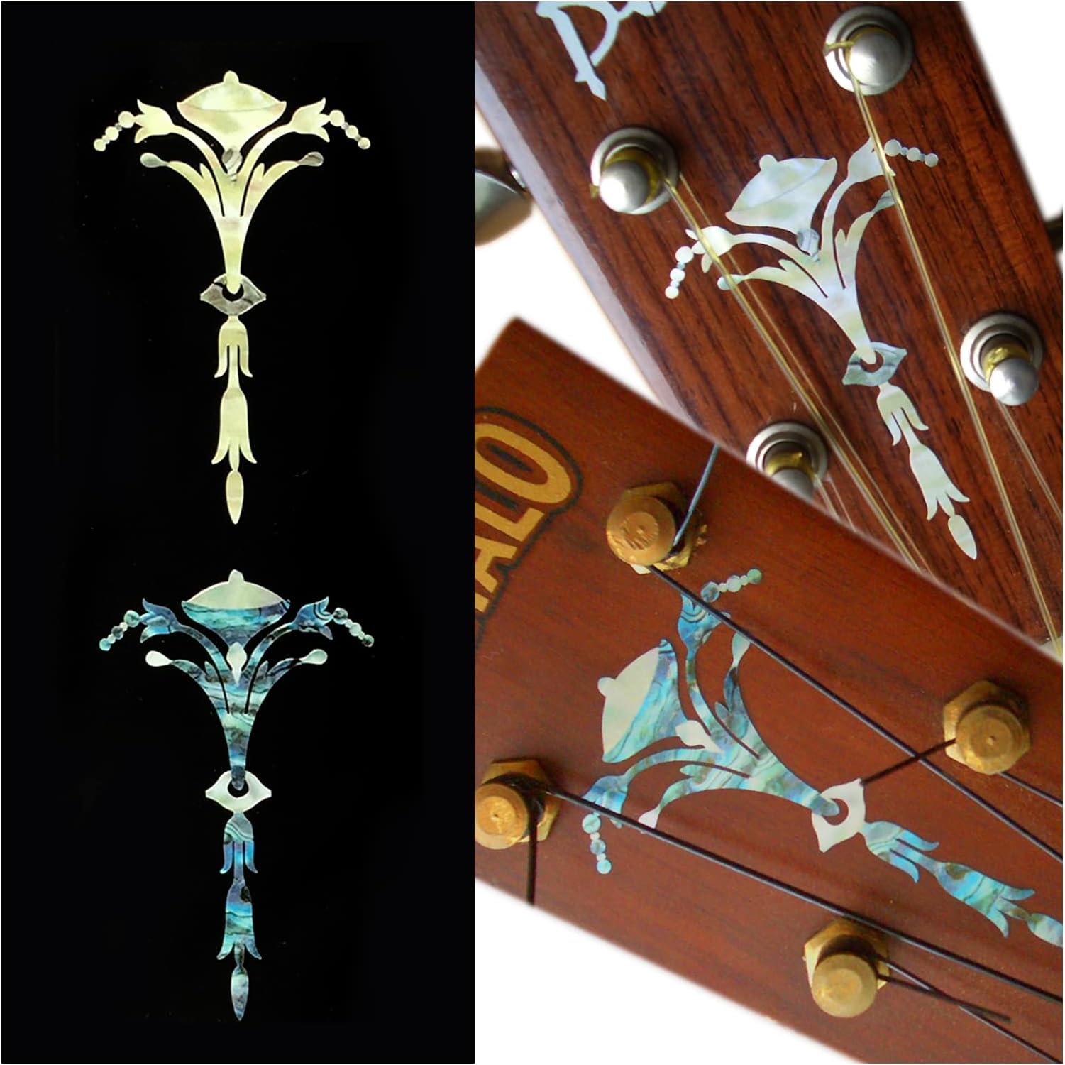 Amazon.com: Inlay Stickers for Guitar Headstock - Small Torch (2pcs Set ...