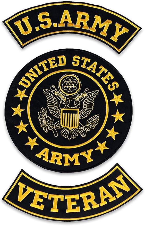 Amazon.com: US Army Vetran Iron on Embroidered Large Back Patch for ...
