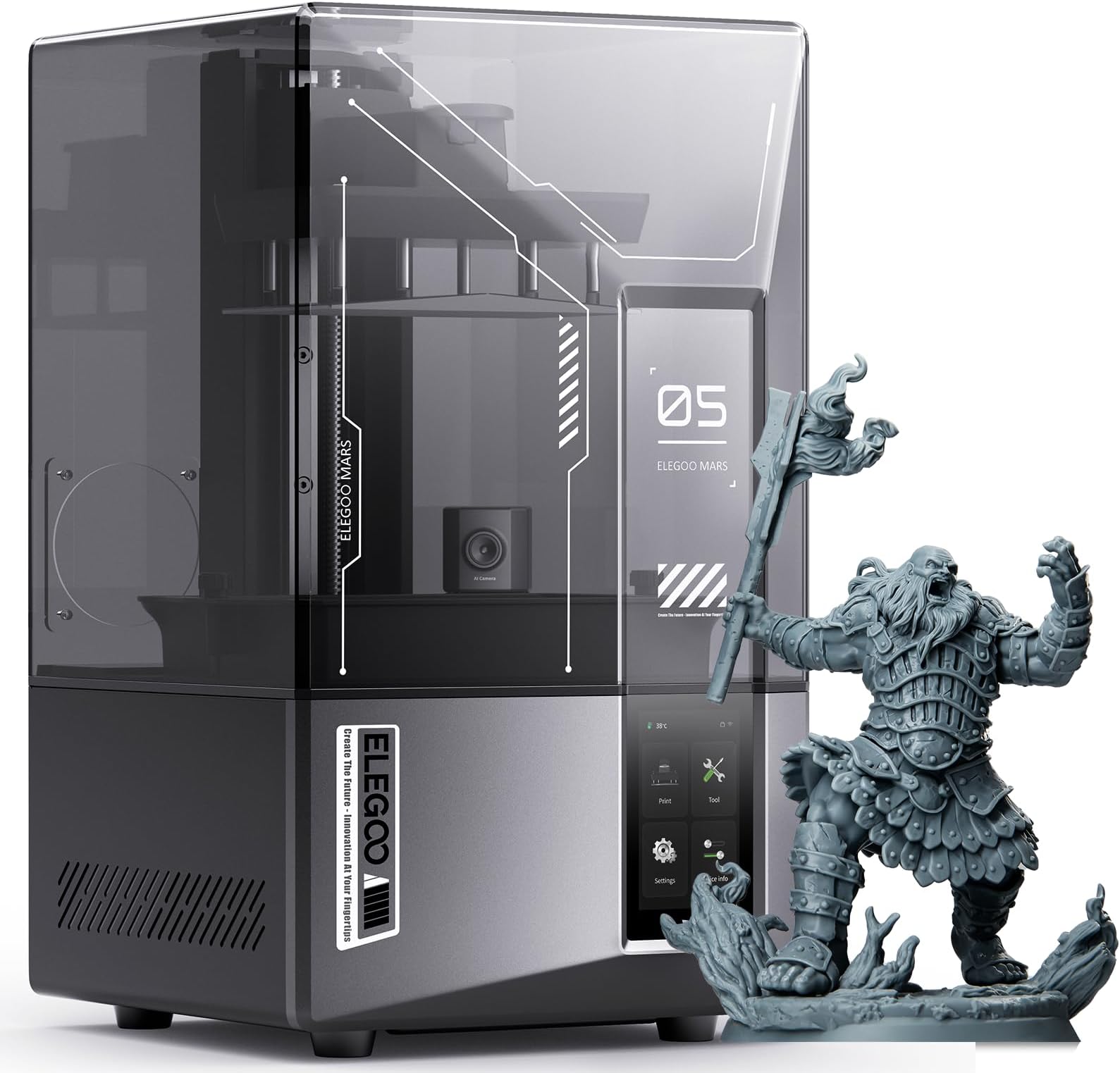 ELEGOO Mars 5 Ultra 9K Impresora 3D de Resina, Nivelación Automática ...