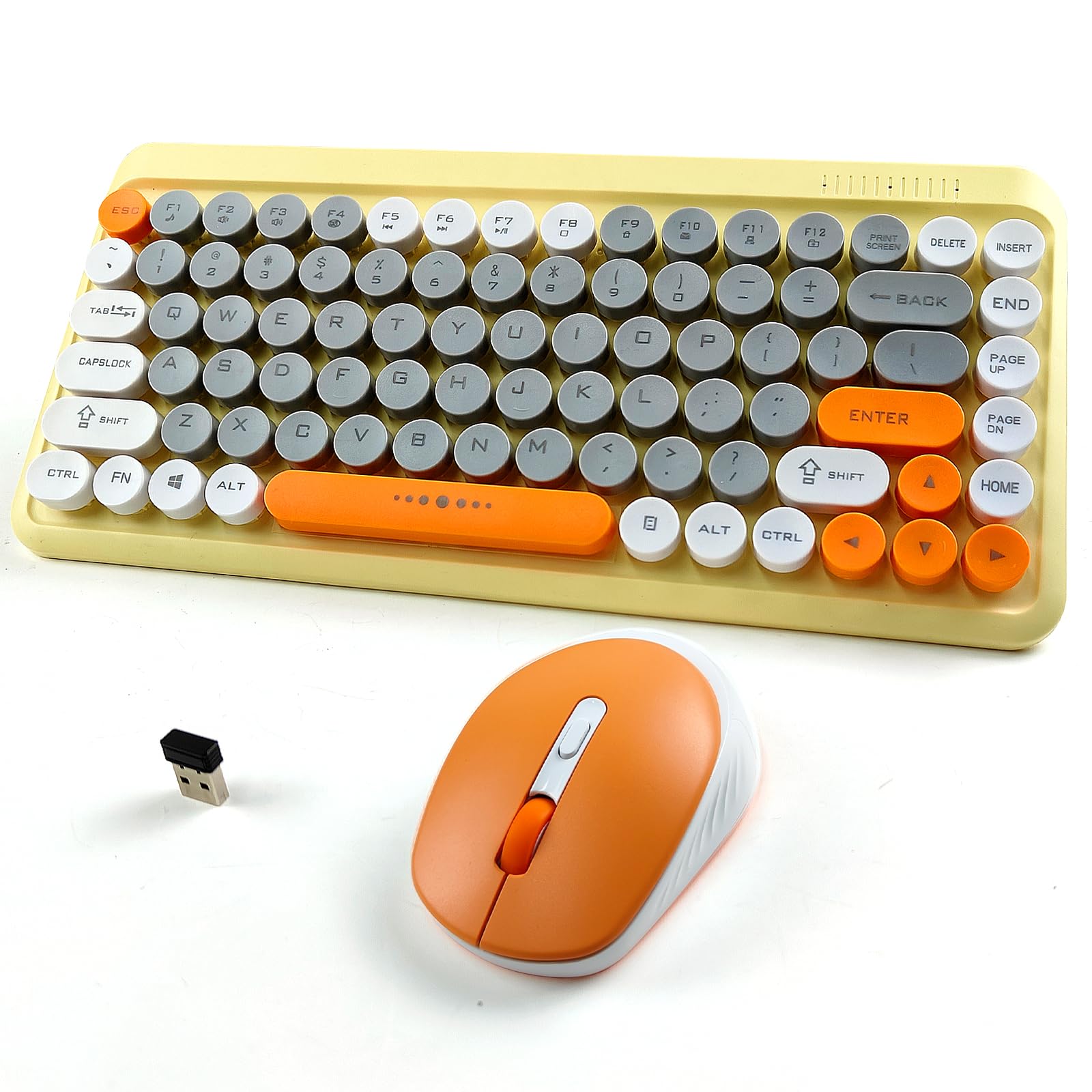 Amazon.com: Wireless Keyboard and Mouse, TATMOHIK Cute Keyboard and ...