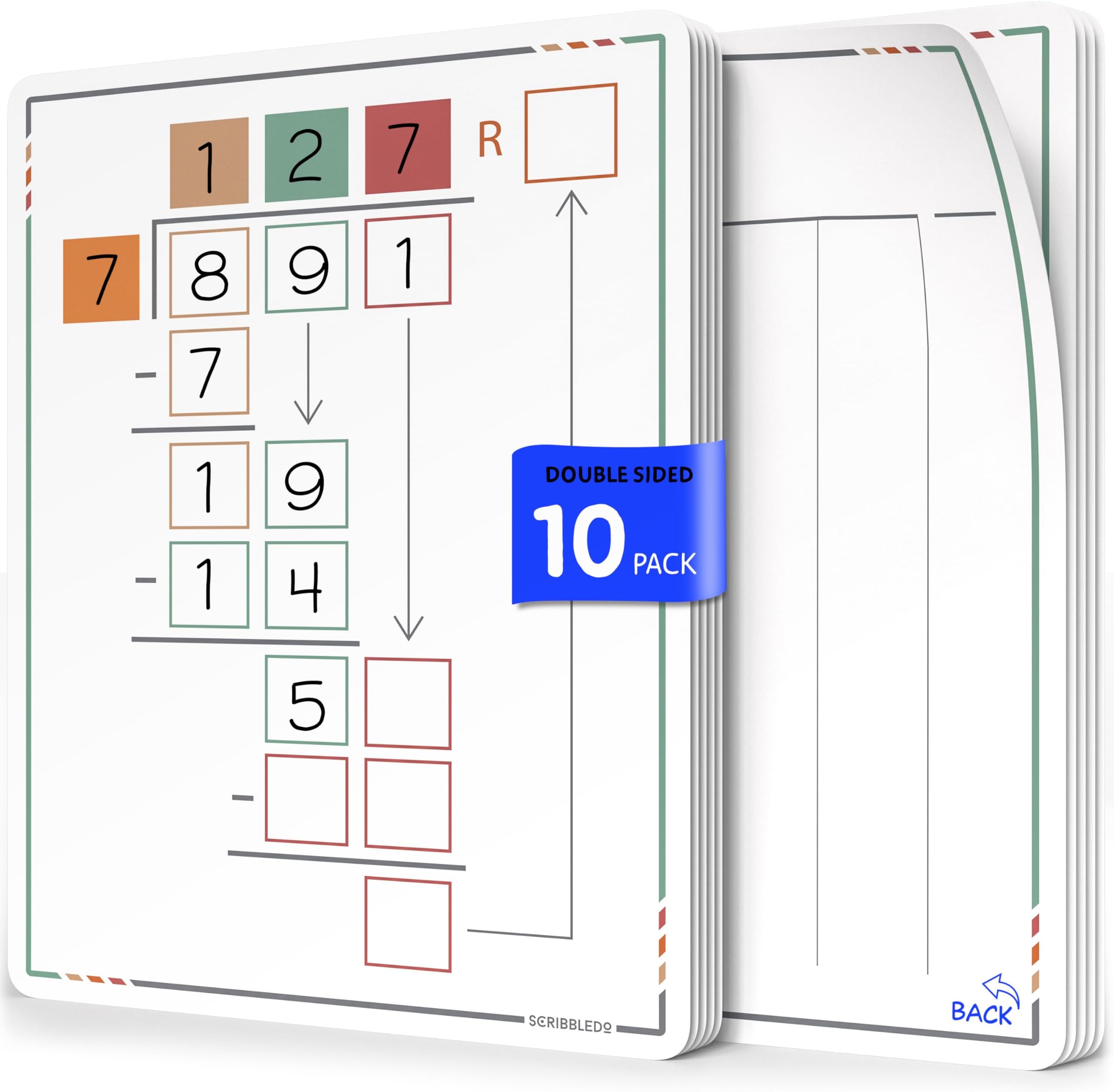 Amazon.com : SCRIBBLEDO XY Graph Dry Erase Sheets 9”x12” Math Practice ...