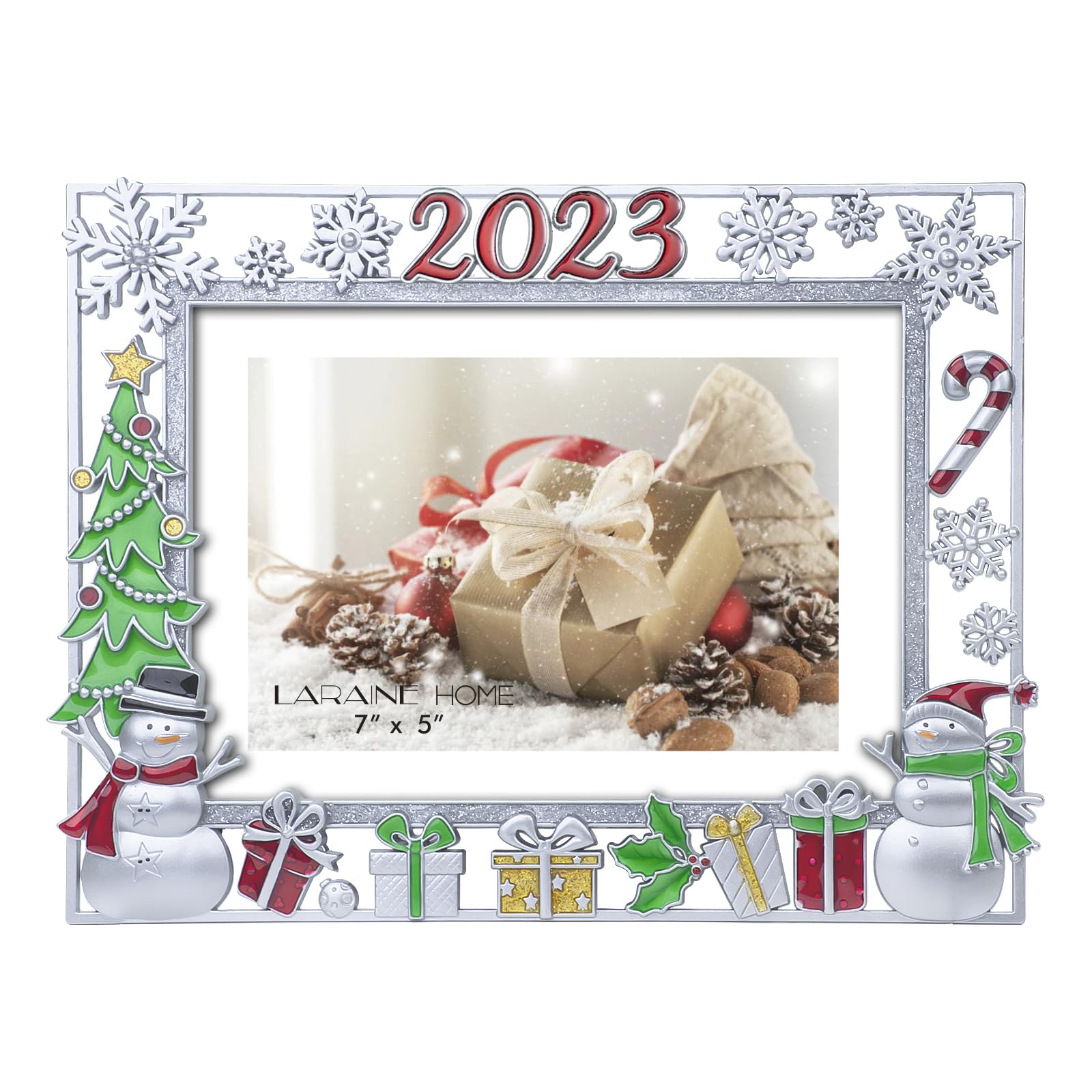 LARAINE Picture Photo Frame 5x7 Metal 2023 Christmas High Definition ...