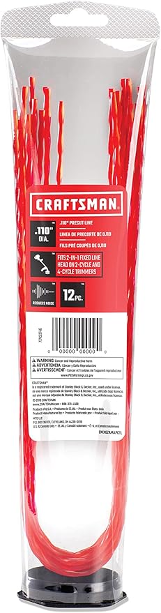 Amazon.com : CRAFTSMAN .110-inch Weedwacker Pre-Cut Trimmer Line ...